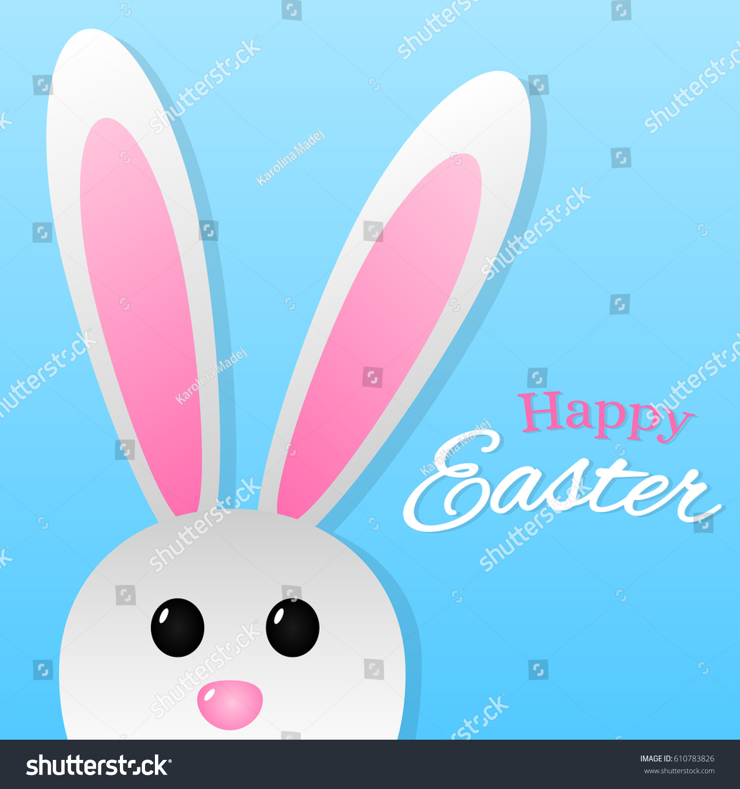 Easter Bunny Wishes Vector Illustration Stock Vector (Royalty Free ...
