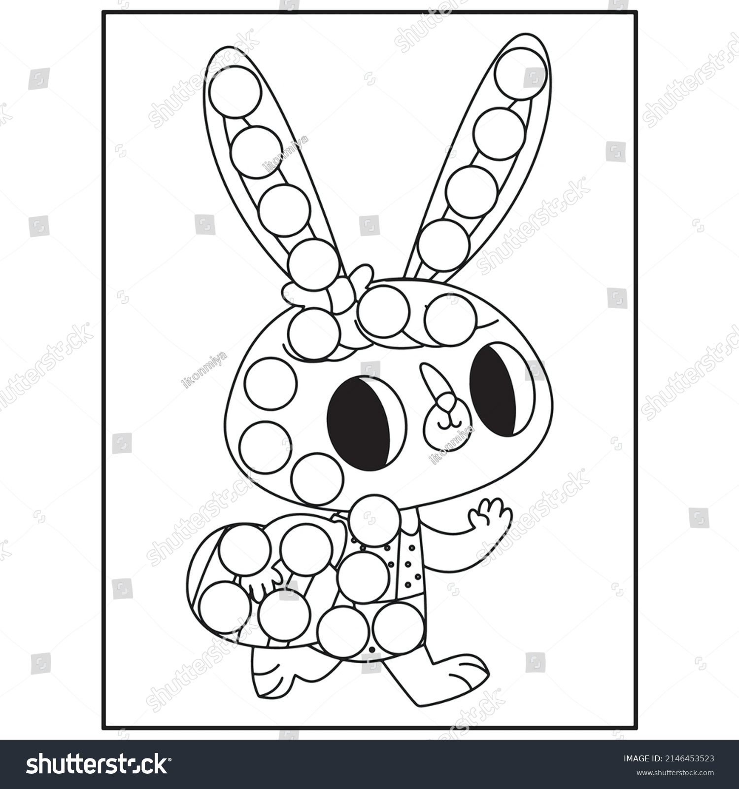 Easter Dot Marker Coloring Pages Kids Stock Vector (Royalty Free ...