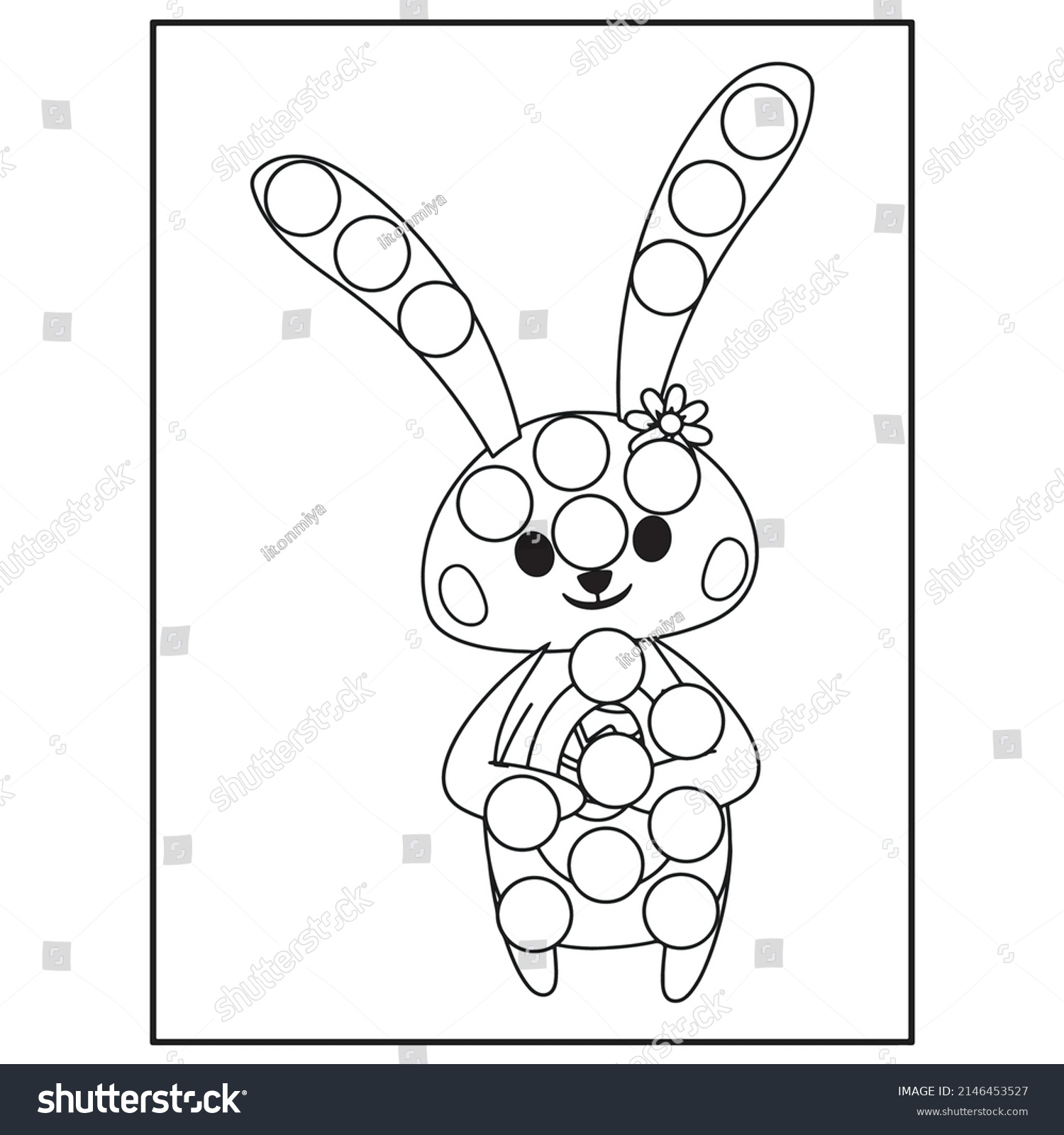 Easter Dot Marker Coloring Pages Kids Stock Vector (Royalty Free ...