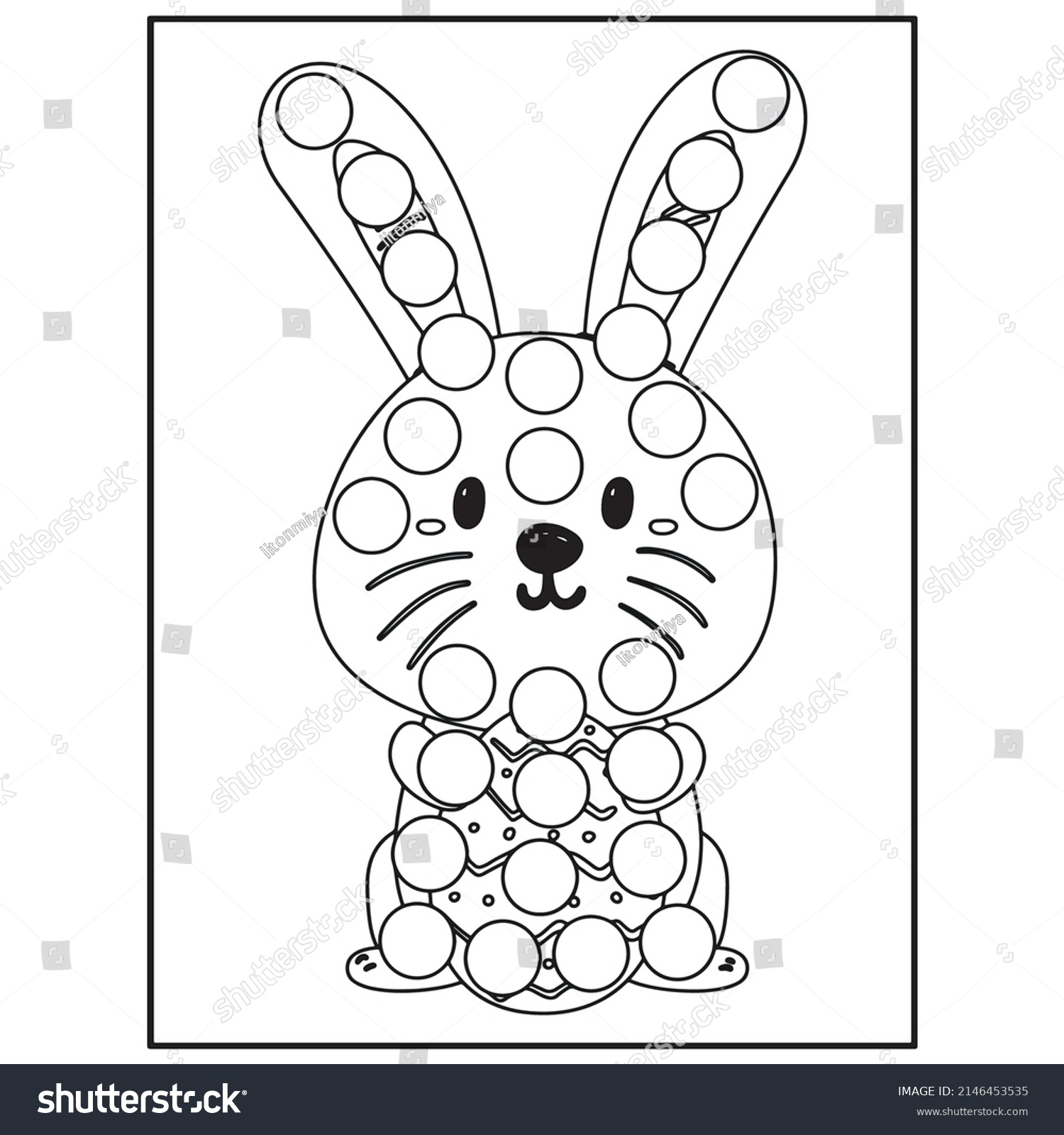 Easter Dot Marker Coloring Pages Kids Stock Vector (Royalty Free ...