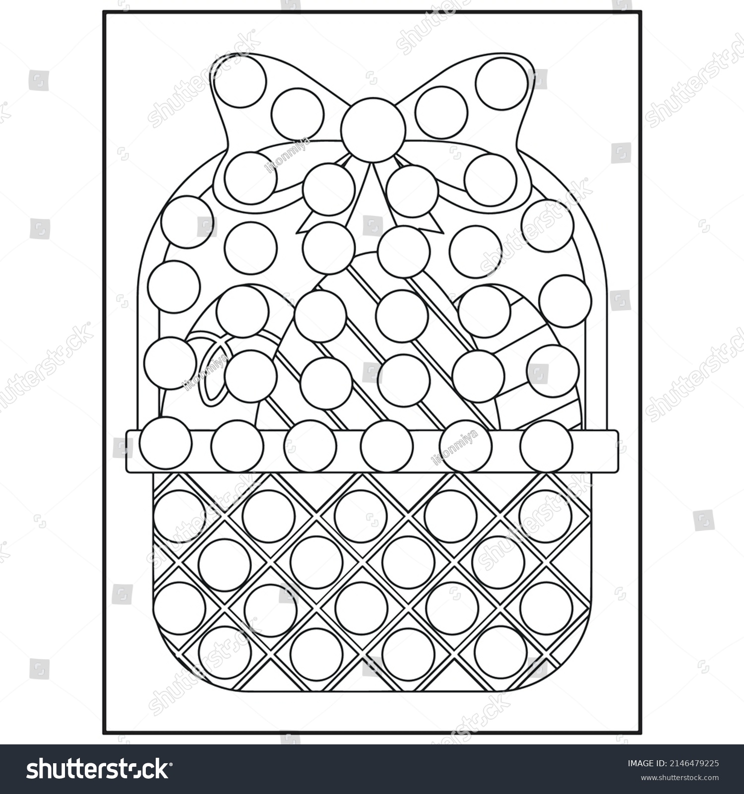 Easter Dot Marker Coloring Pages Kids Stock Vector (Royalty Free ...