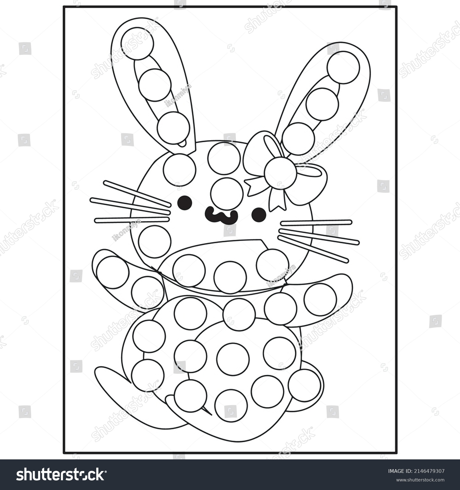Easter Dot Marker Coloring Pages Kids Stock Vector (Royalty Free ...