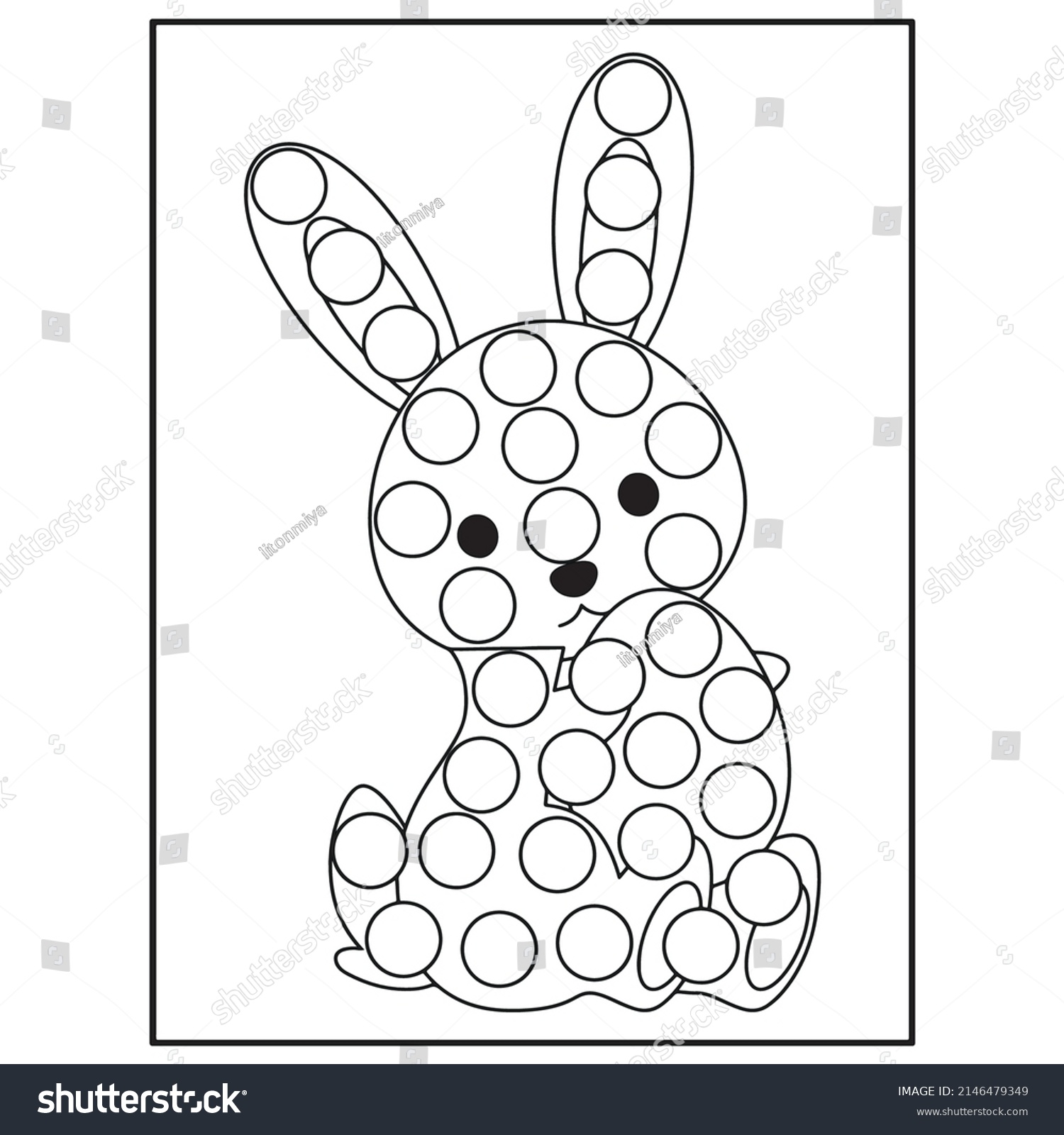 Easter Dot Marker Coloring Pages Kids Stock Vector (Royalty Free ...