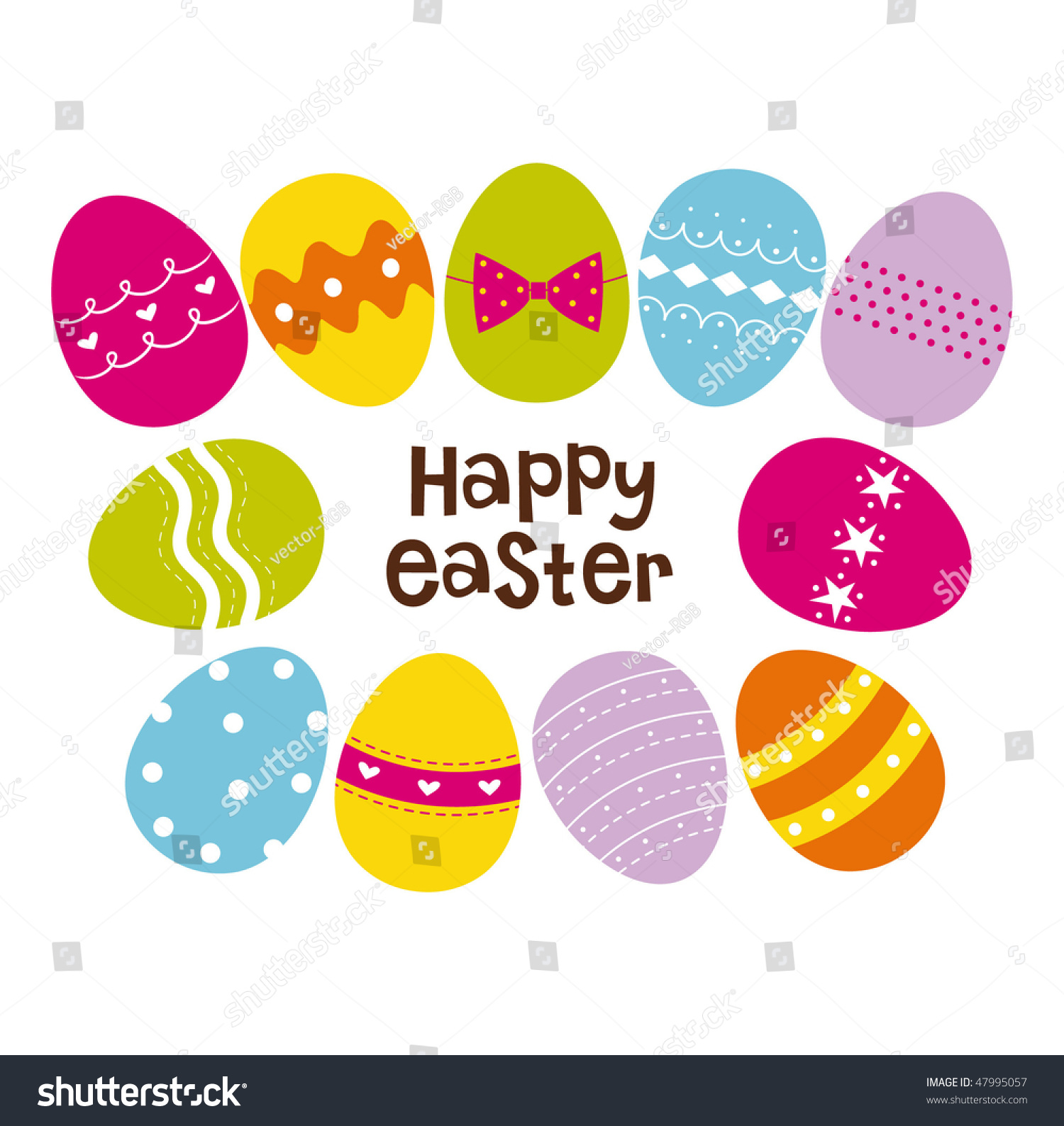 Easter Egg Background Stock Vector (Royalty Free) 47995057 | Shutterstock