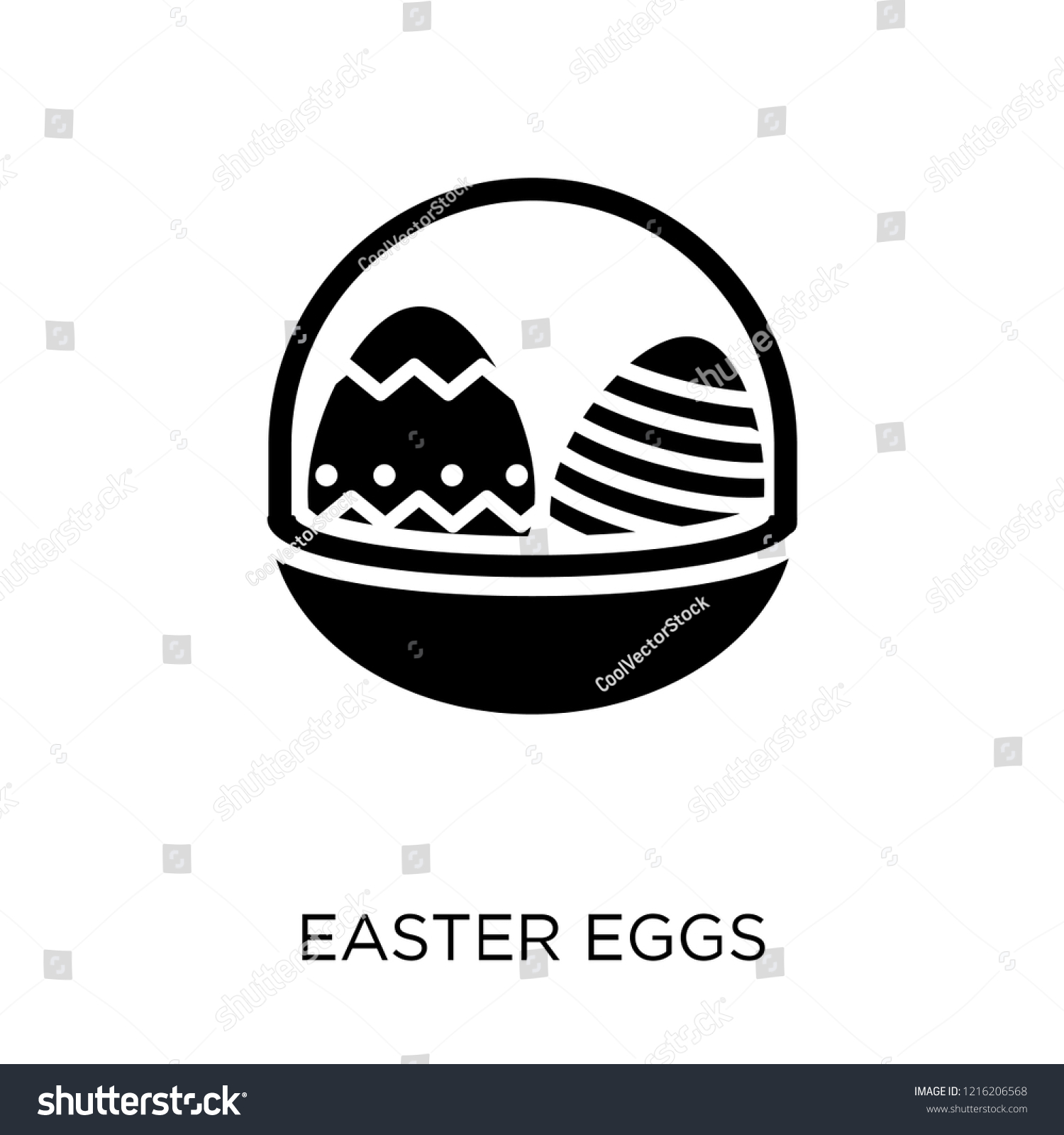 Easter Eggs Icon Easter Eggs Symbol Stock Vector (Royalty Free ...