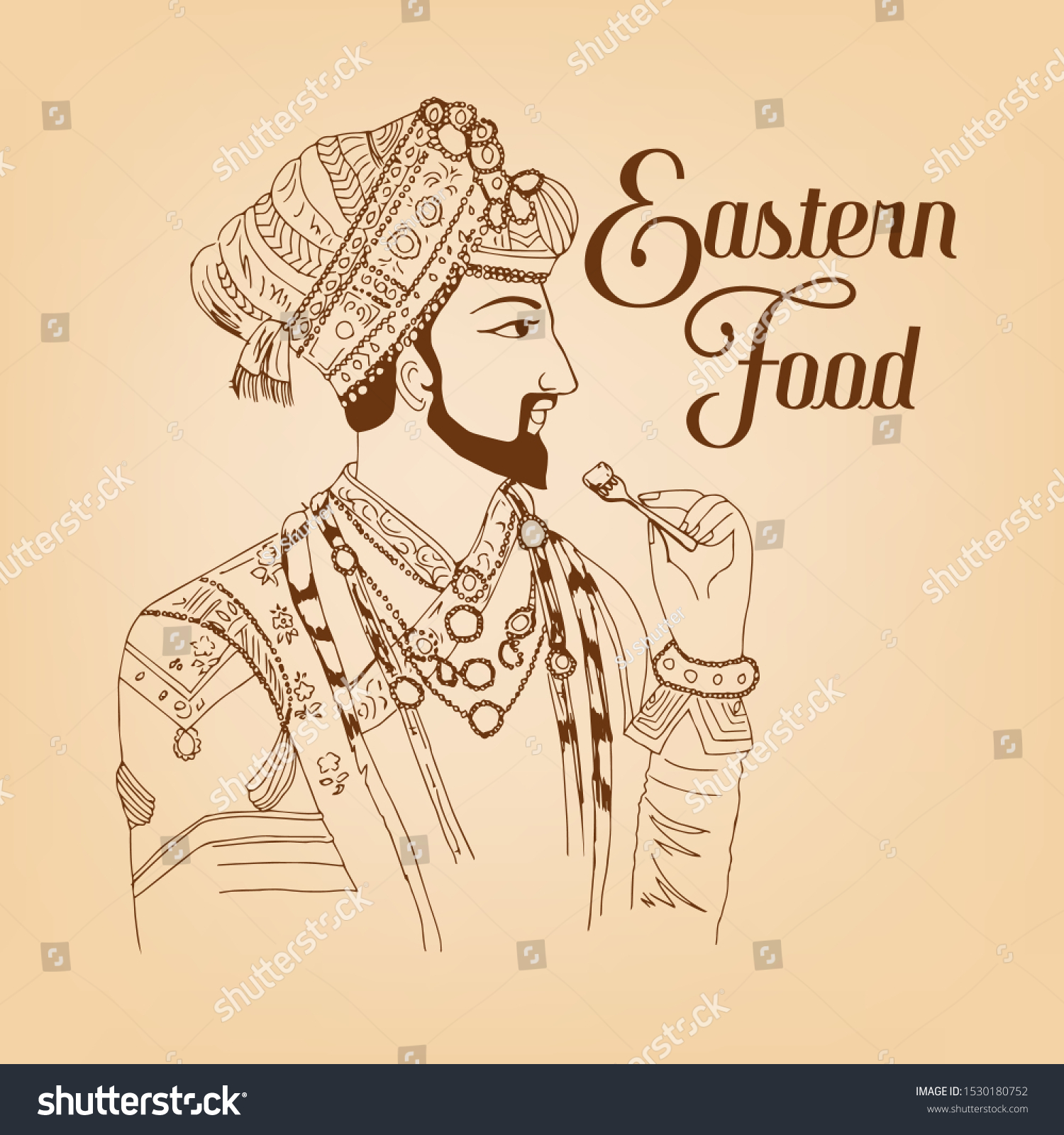 Eastern Food Logo Vector Illustration Stock Vector (Royalty Free ...