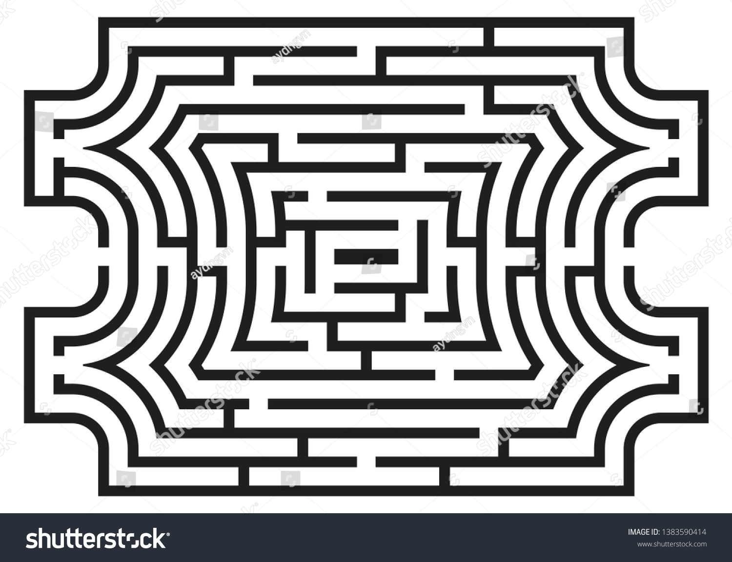 Easy Labyrinth Vector Game Maze Concept Stock Vector (Royalty Free ...