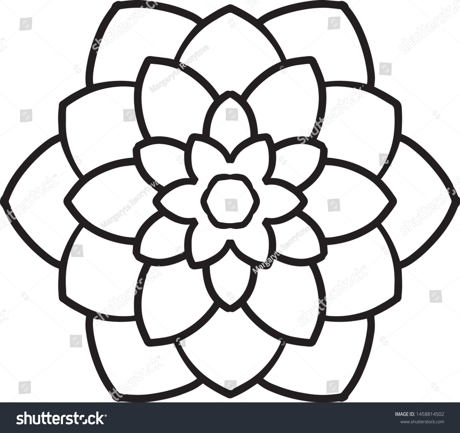 Mandala sencilla para principiantes: vector de stock (libre de regalías ...