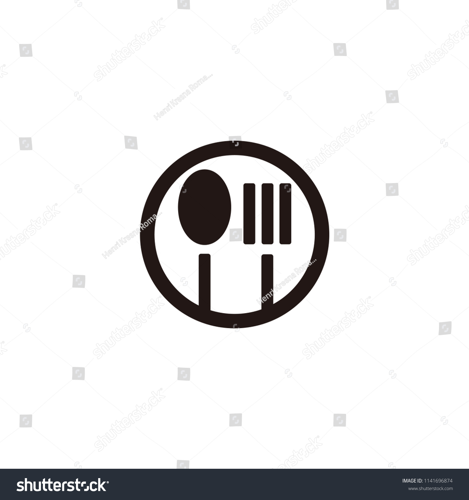 Eat Icon Vector Logo Stock Vector (Royalty Free) 1141696874 | Shutterstock