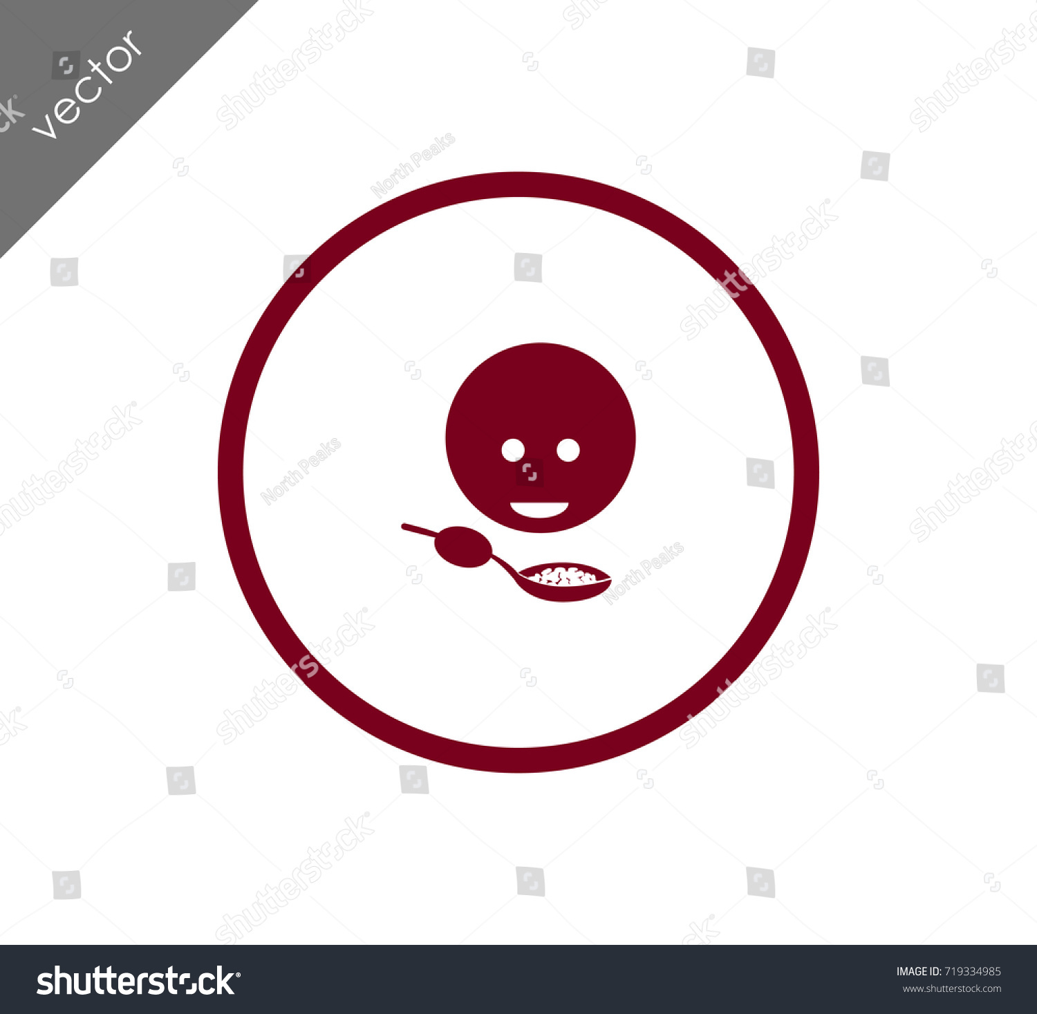 Eating Emoticon Icon Stock Vector (Royalty Free) 719334985 | Shutterstock