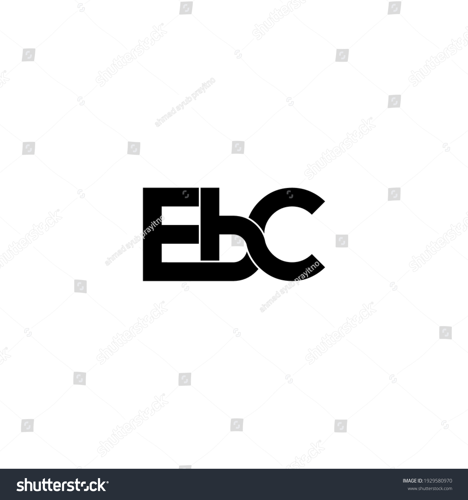 Ebc Letters Original Monogram Logo Design Stock Vector (Royalty Free ...