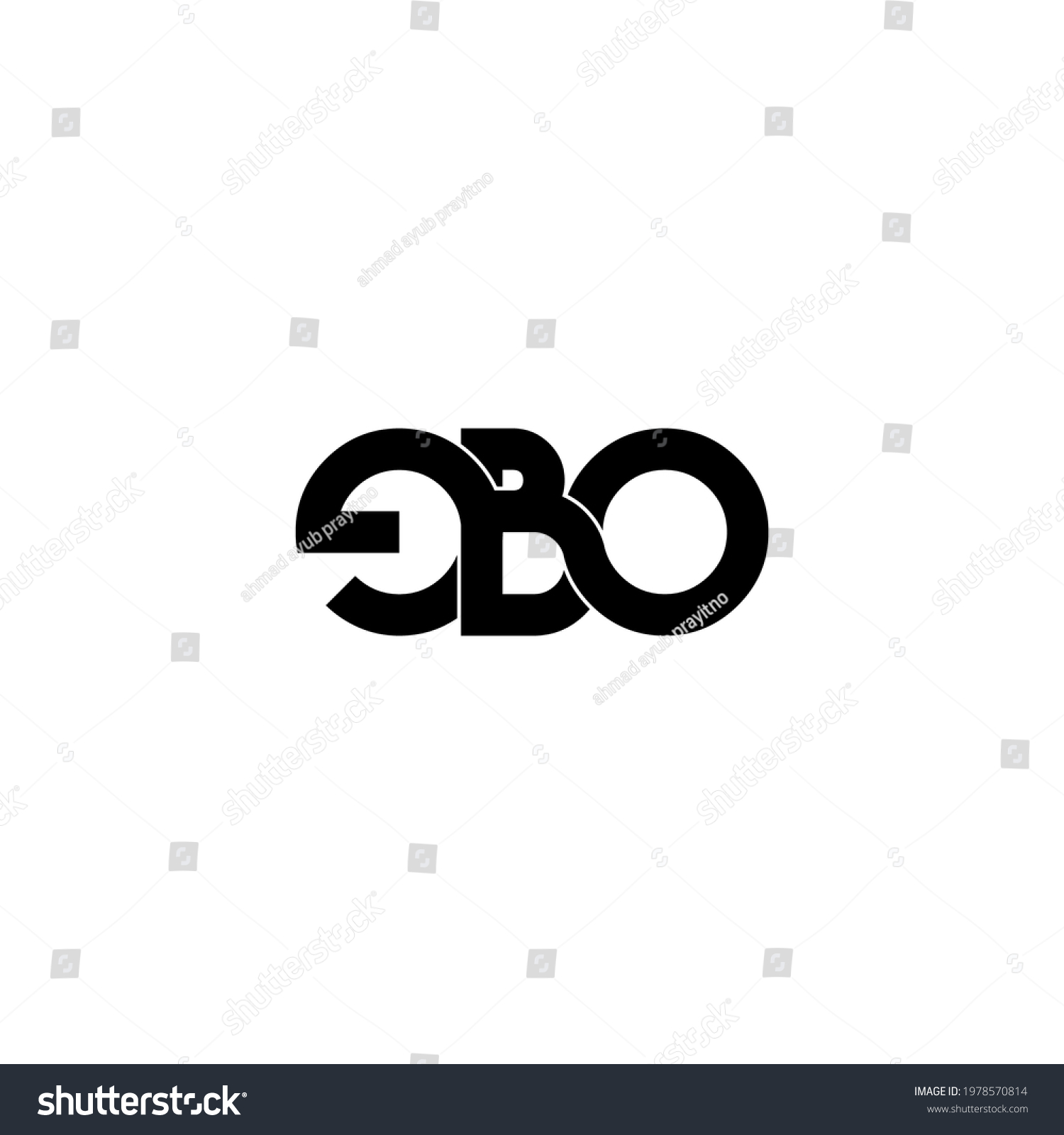 Ebo Letter Original Monogram Logo Design Stock Vector (Royalty Free ...