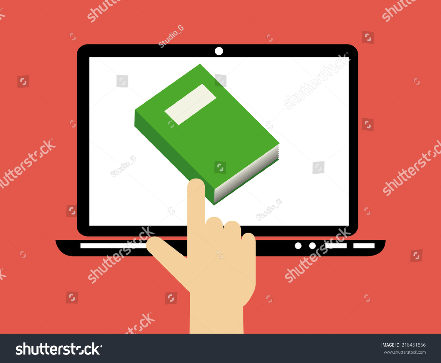Ebook Design Over White Background Vector Stock Vector (Royalty Free ...