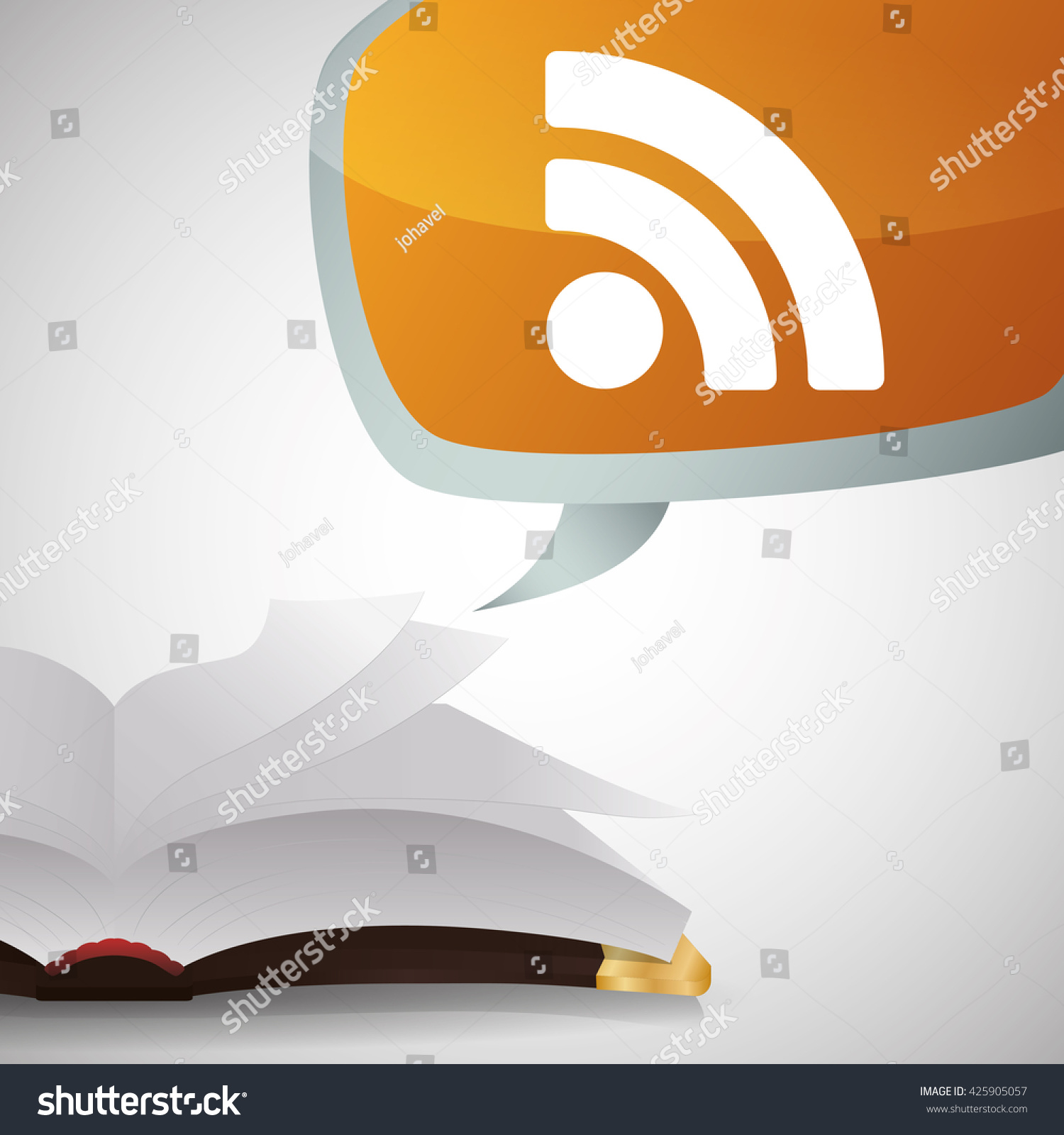 Ebook Design Reading Icon White Background Stock Vector (Royalty Free ...