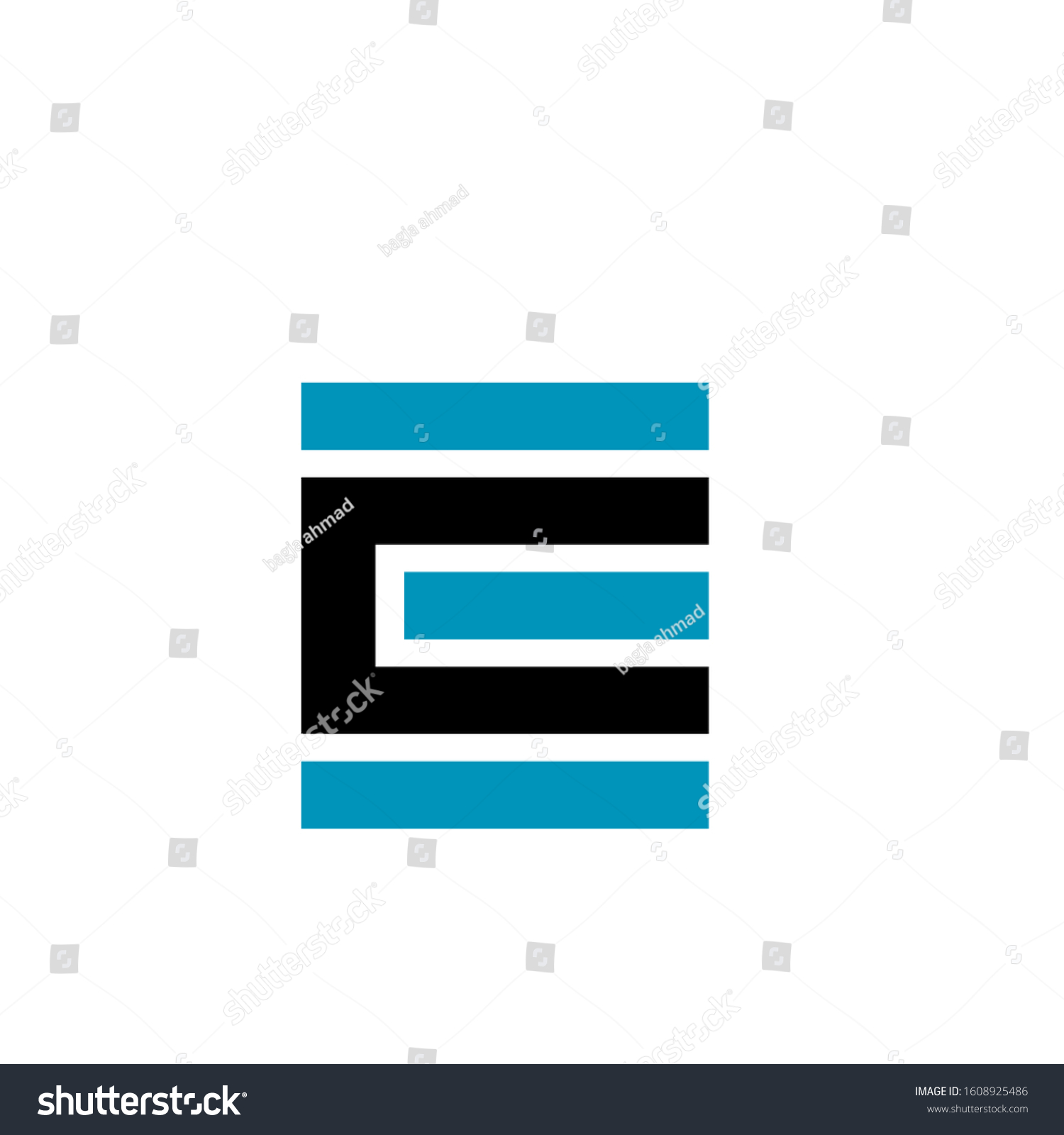 Ec Logo Design Simple Modern Template Stock Vector (Royalty Free ...