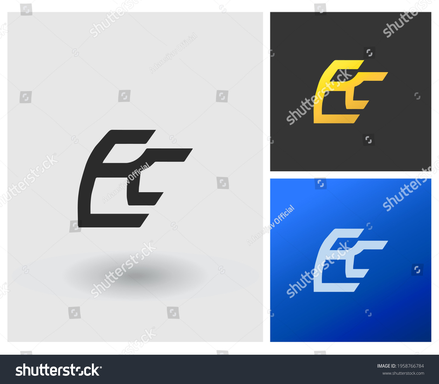 Ec Logo Vector Modern Design Initial Stock Vector (Royalty Free ...