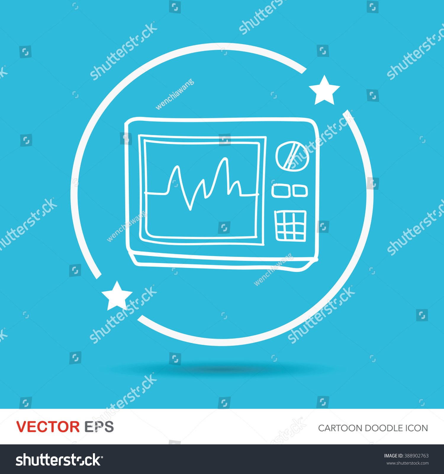 Ecg Color Doodle Stock Vector (Royalty Free) 388902763 | Shutterstock