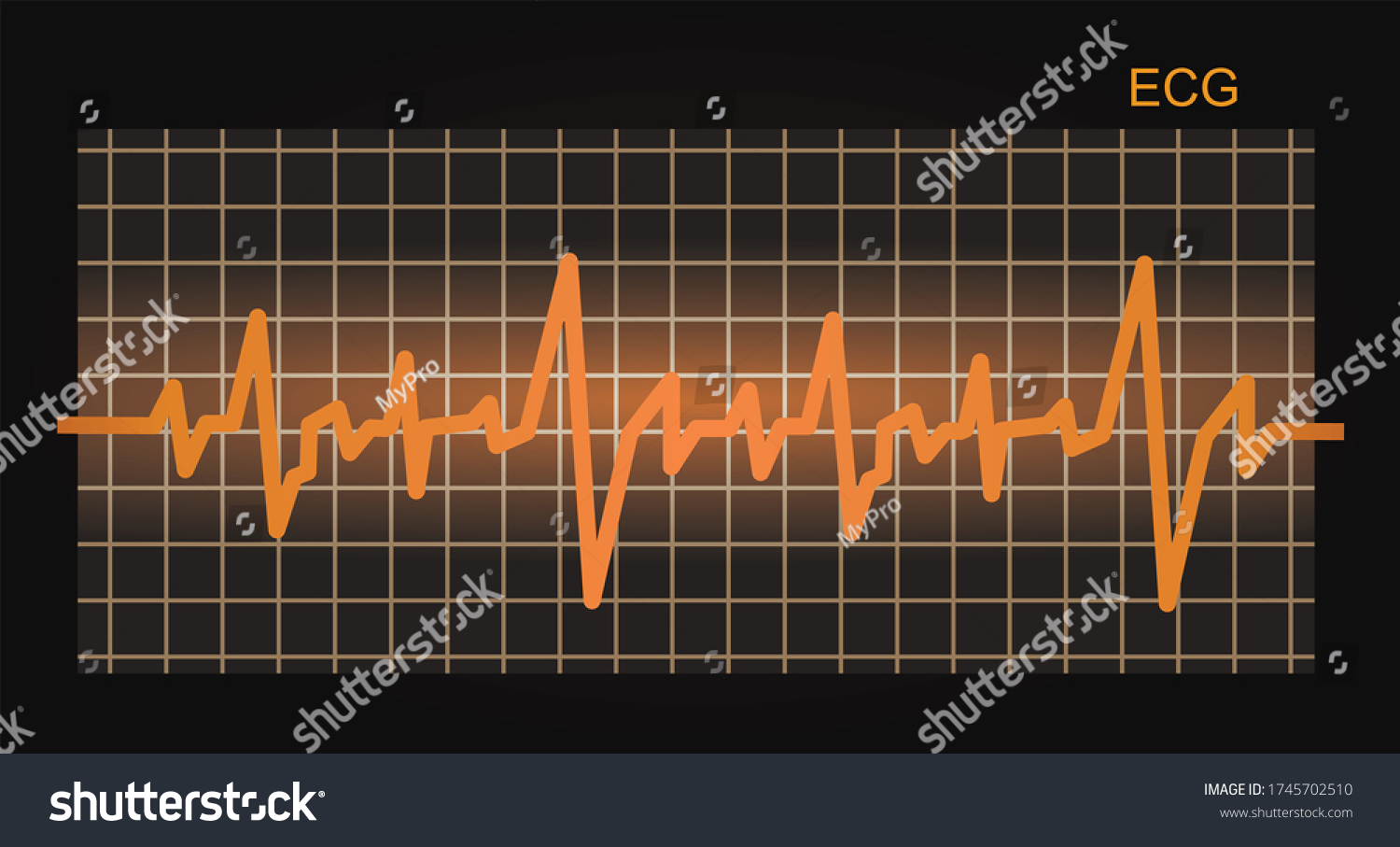 Ecg Electrocardiograph Background Vector Illustration Stock Vector ...