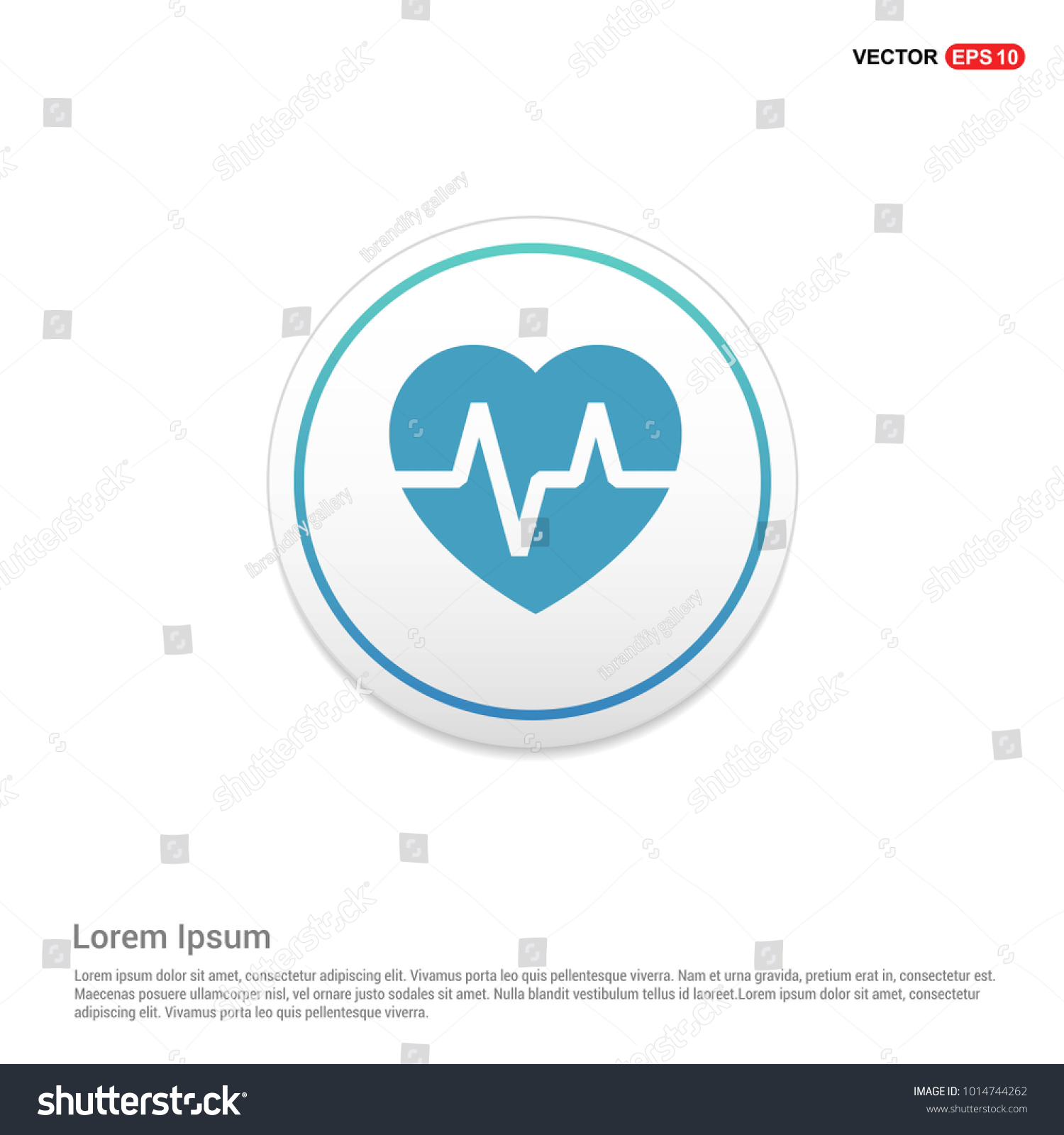 Ecg Icon Hexa White Background Icon Stock Vector (Royalty Free) 1014744262