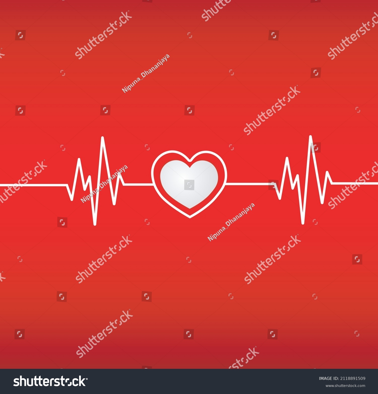 Ecg Line Heart Vector Background Wallpaper Stock Vector (Royalty Free ...