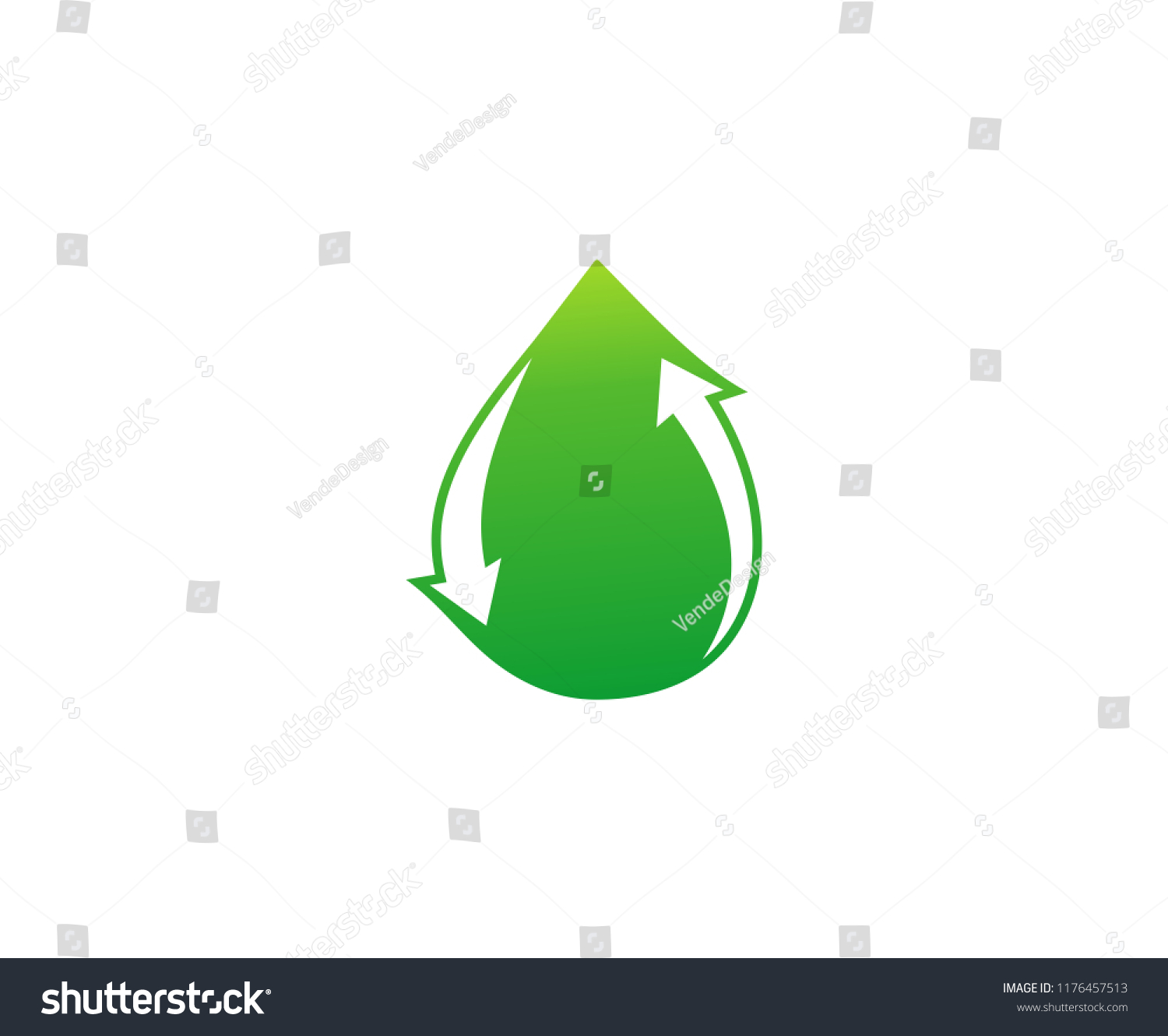 Eco Arrow Logo Stock Vector (Royalty Free) 1176457513