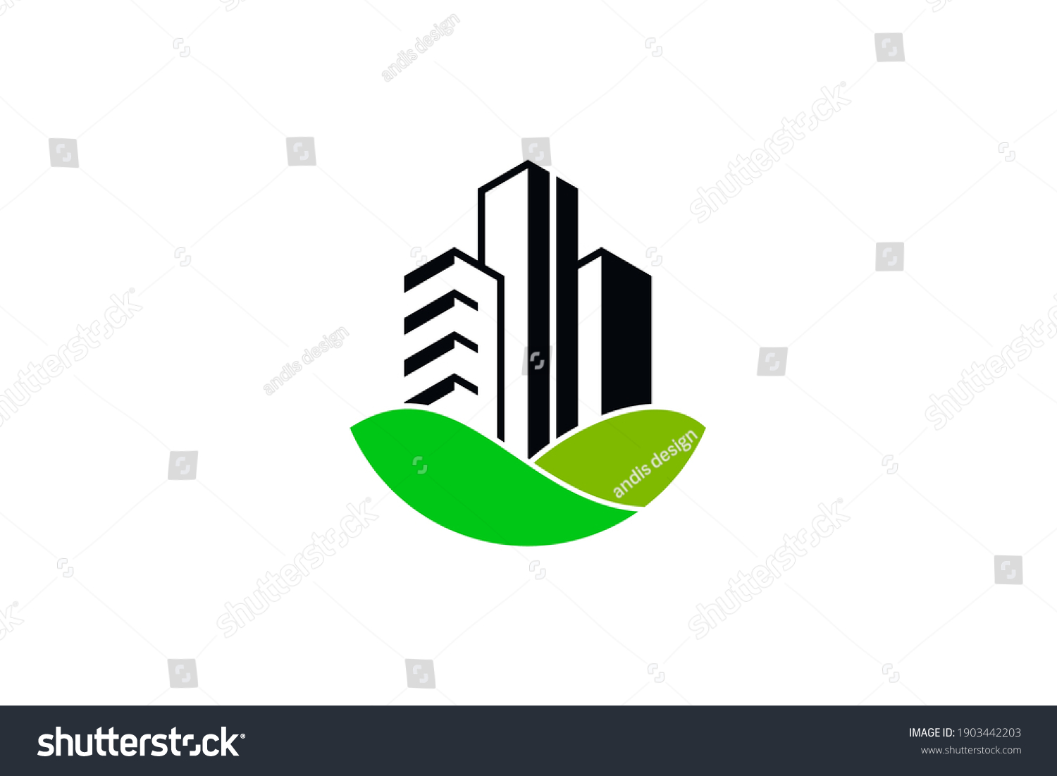 Eco Building Logo Vector Template Stock Vector (Royalty Free ...