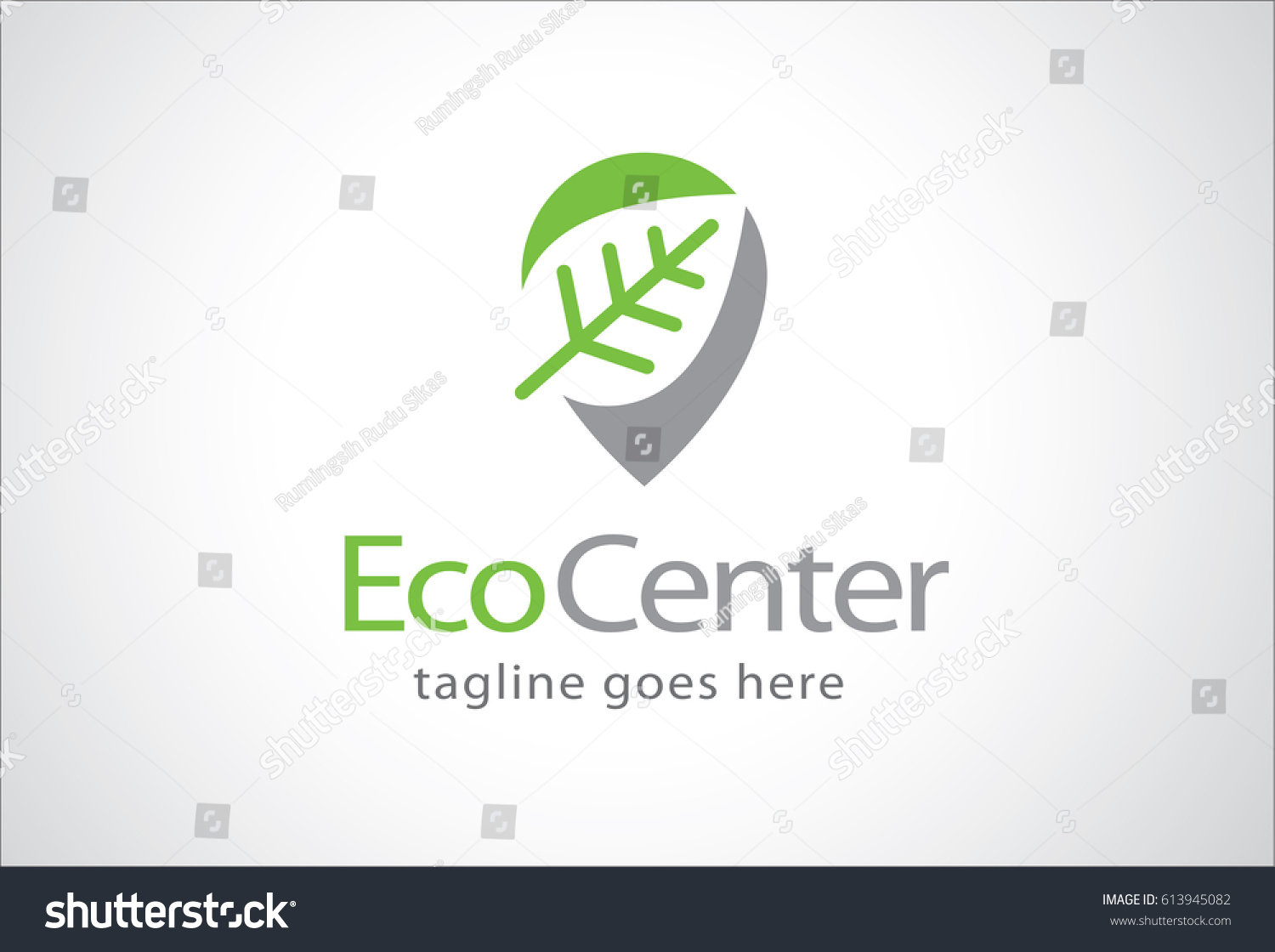 Eco Center Logo Template Design Stock Vector (Royalty Free) 613945082