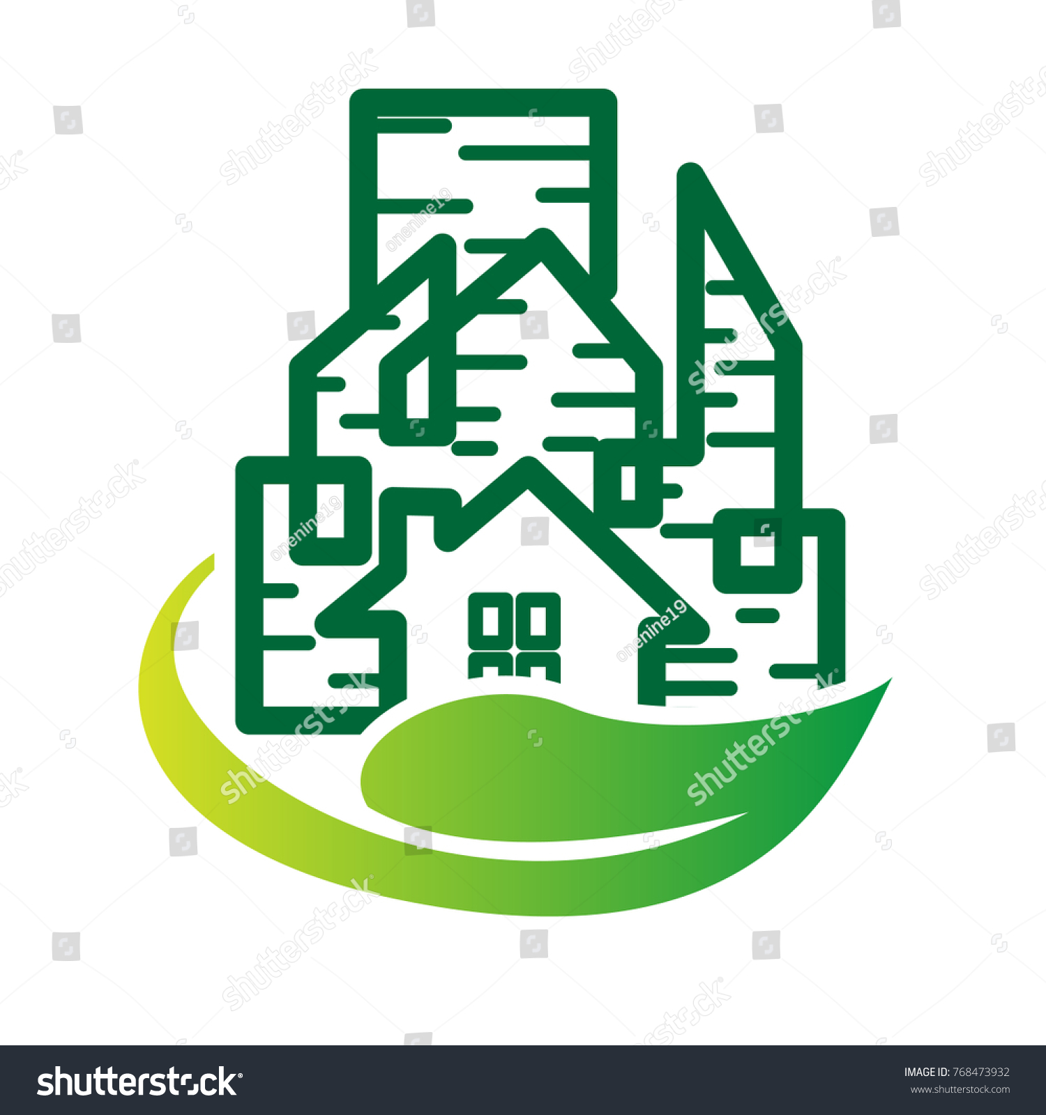 Eco Construction Logo Stock Vector (Royalty Free) 768473932