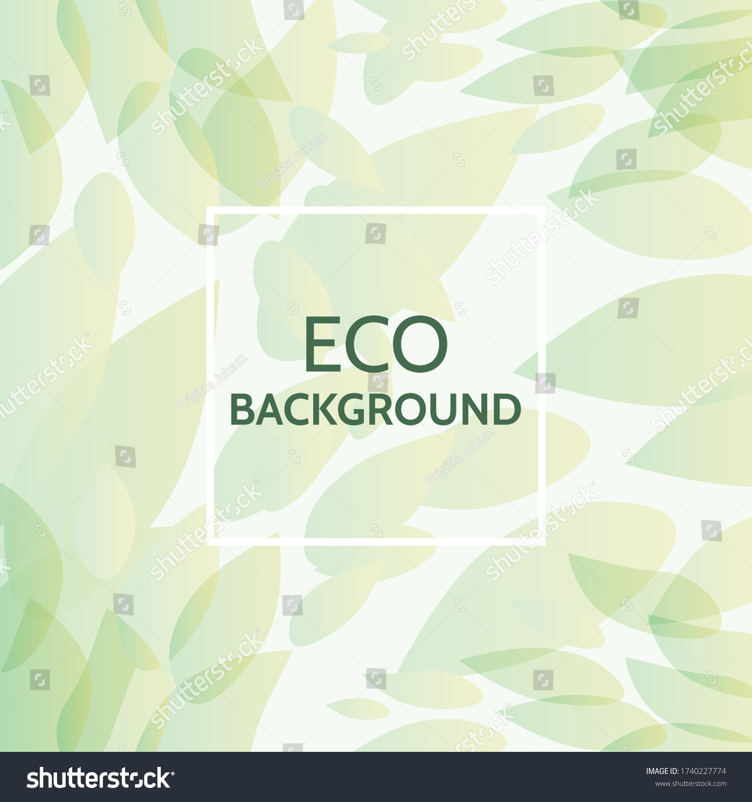 Eco Friendly Background Leaves Stock Vector (Royalty Free) 1740227774 ...