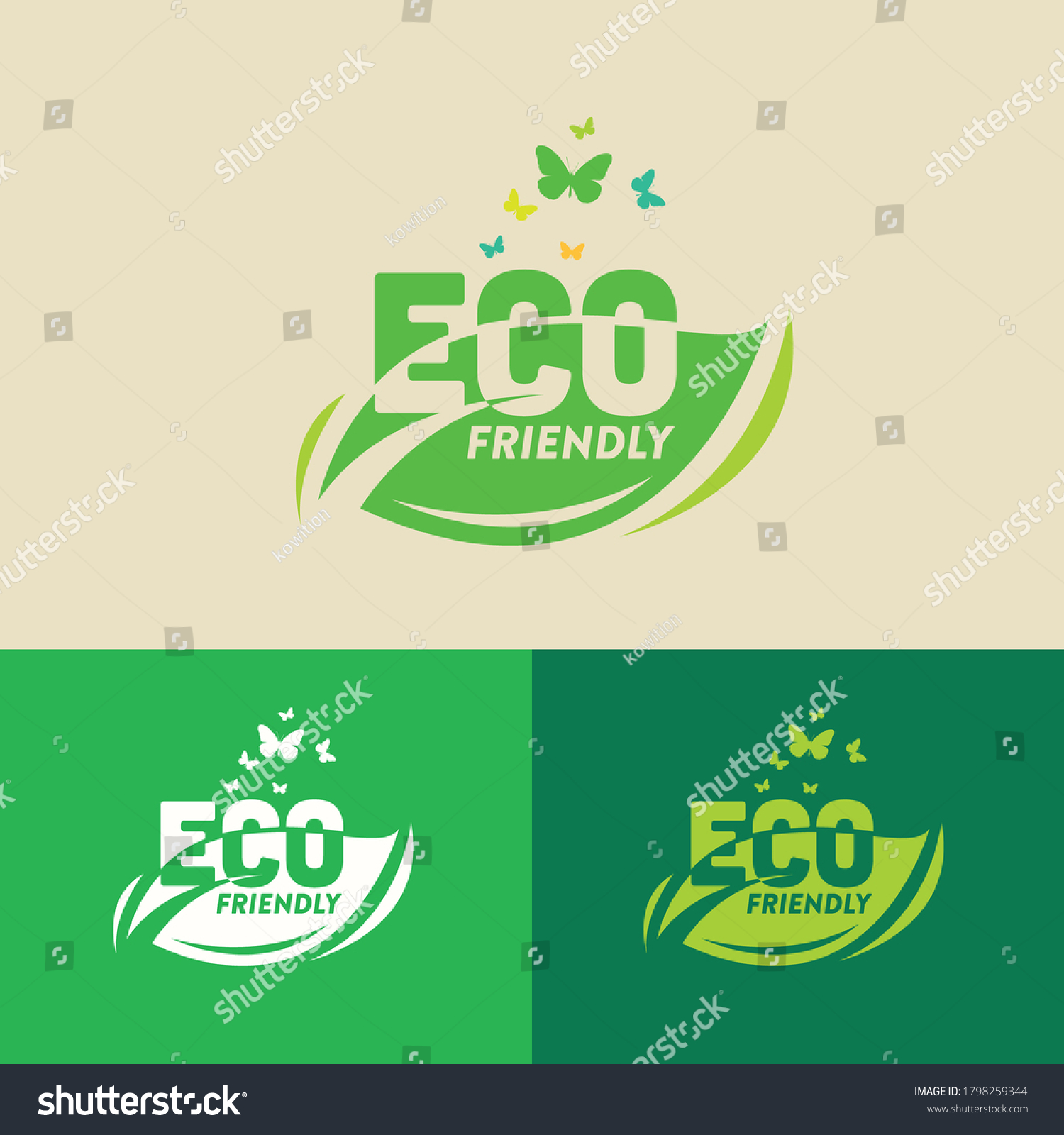 Eco Friendly Logo Design Template Vector Stock Vector (Royalty Free ...
