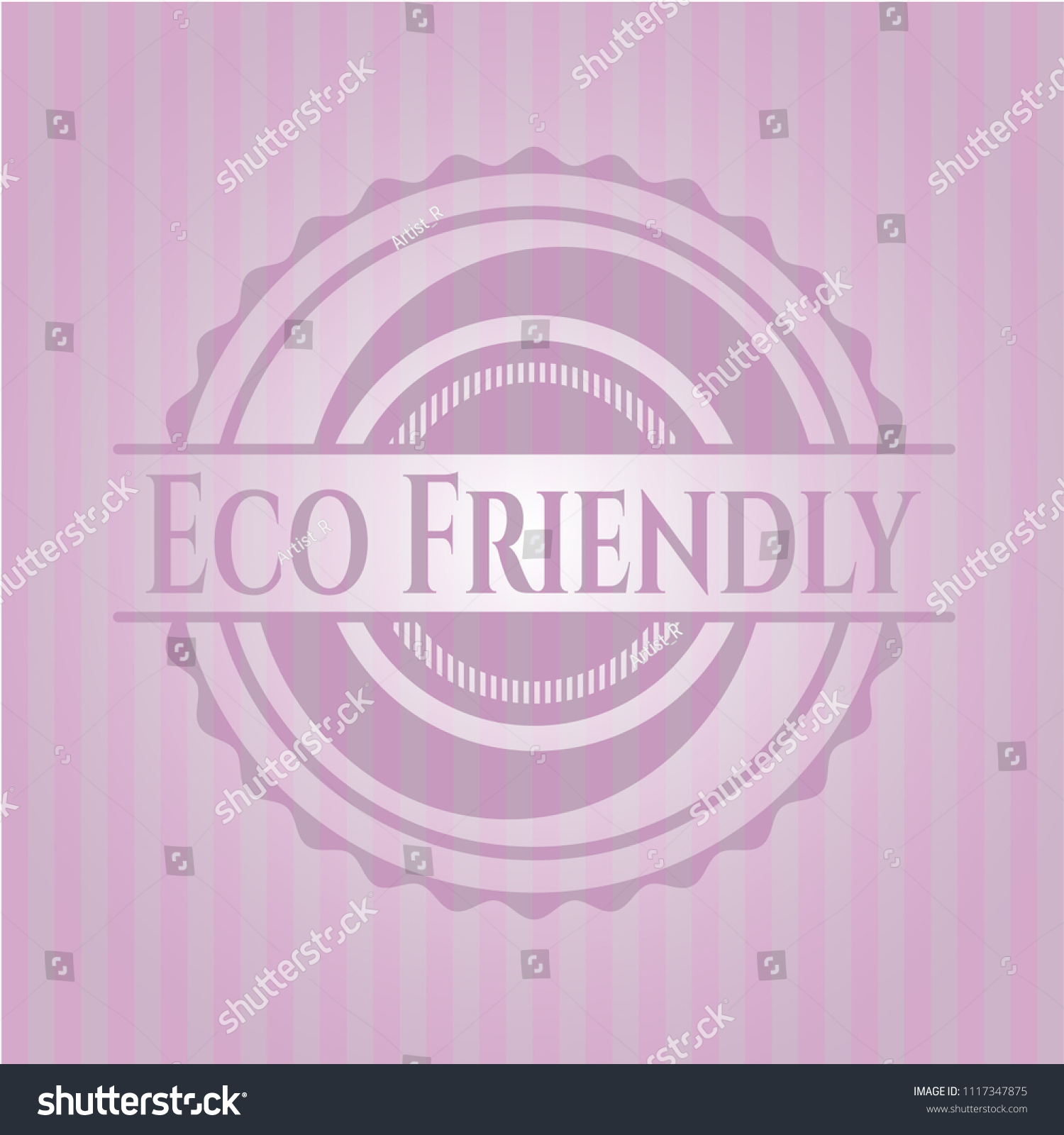 Eco Friendly Pink Emblem Stock Vector (Royalty Free) 1117347875 ...