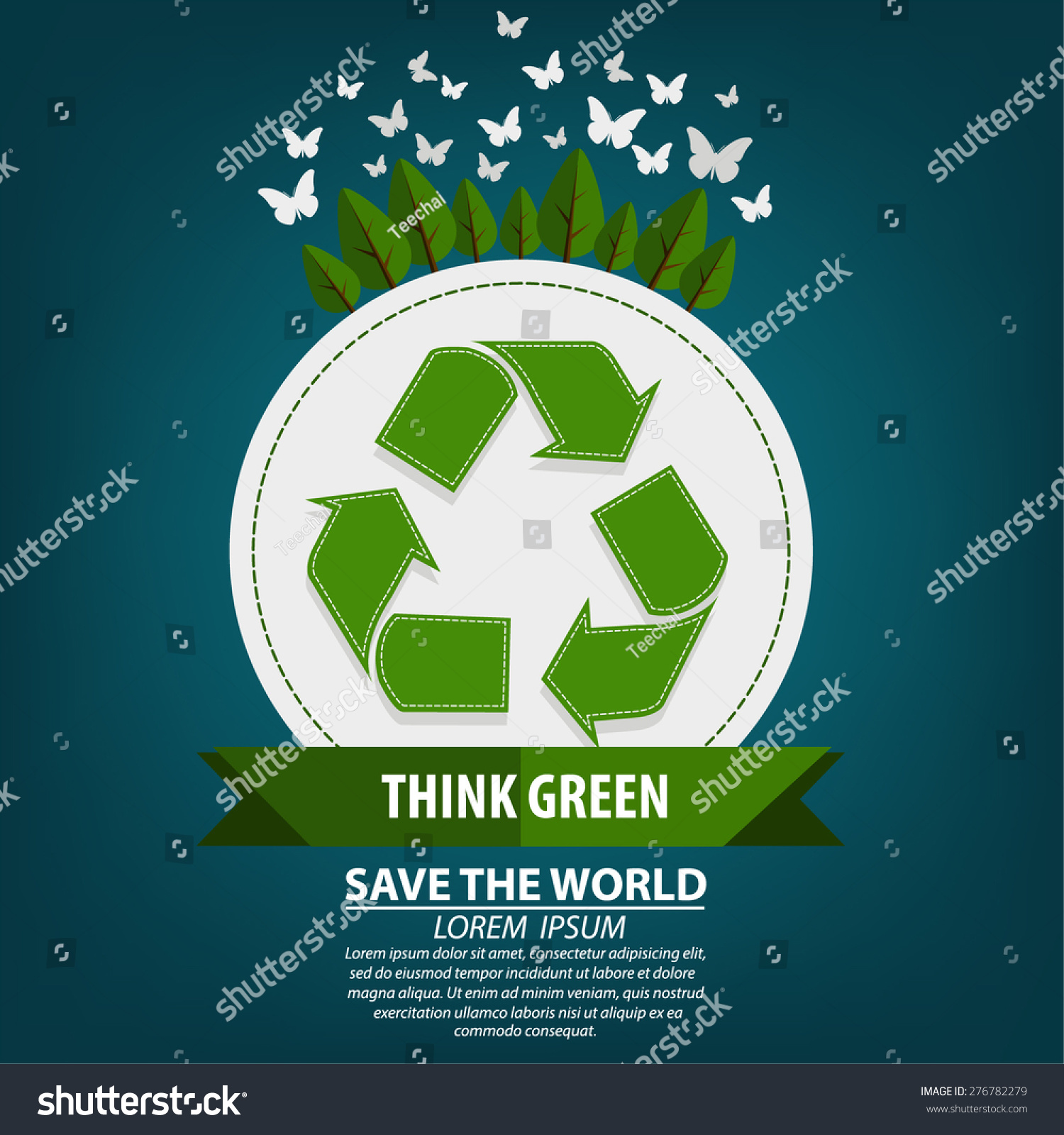 Eco Friendly Template Suitable Posters Stock Vector (Royalty Free ...