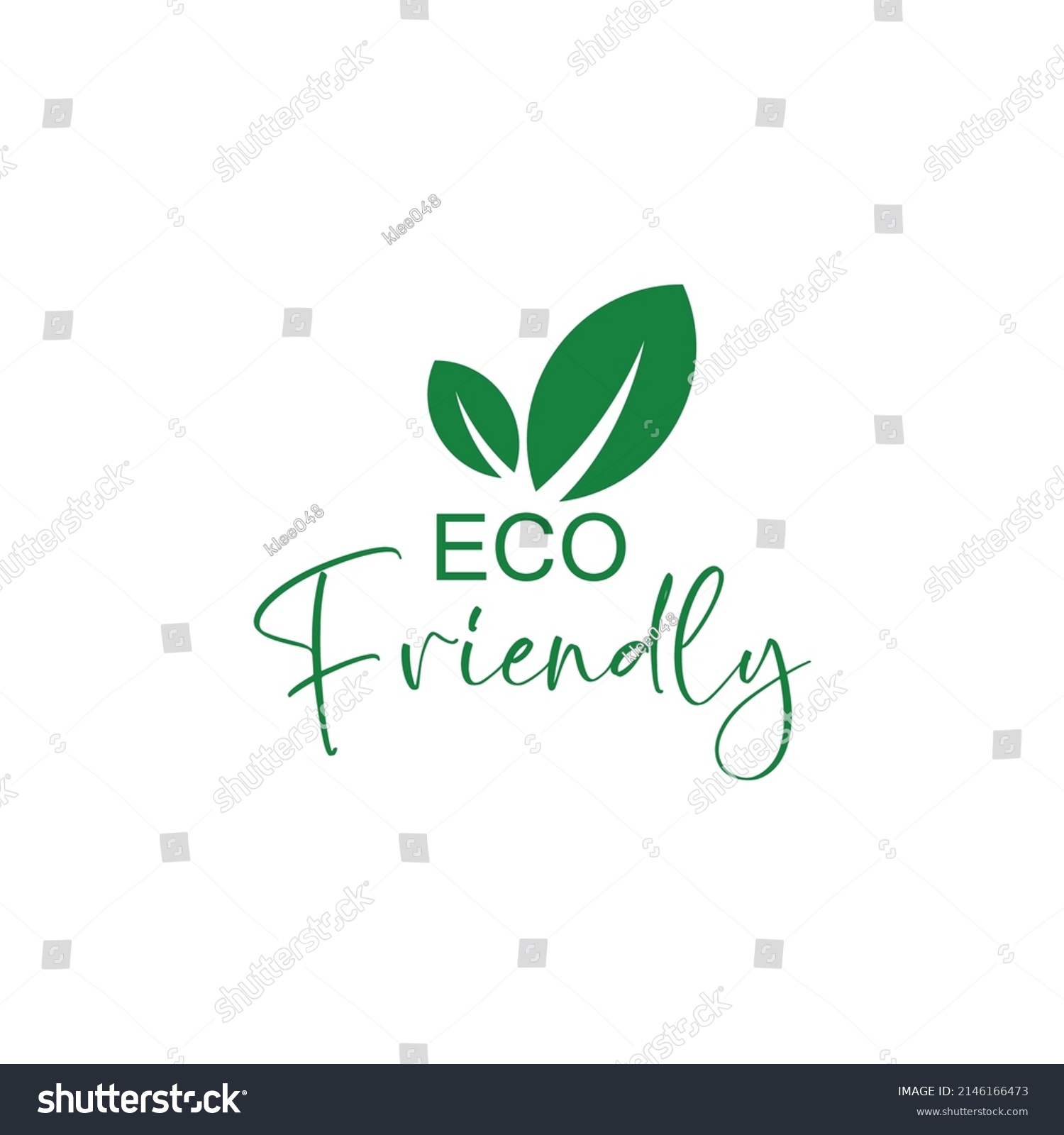 Eco Friendly Text On White Background Stock Vector (Royalty Free ...