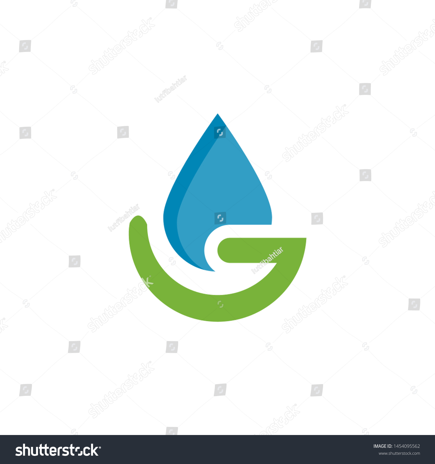 Eco Friendly Water Leaf Logo Design Stock Vector (Royalty Free ...