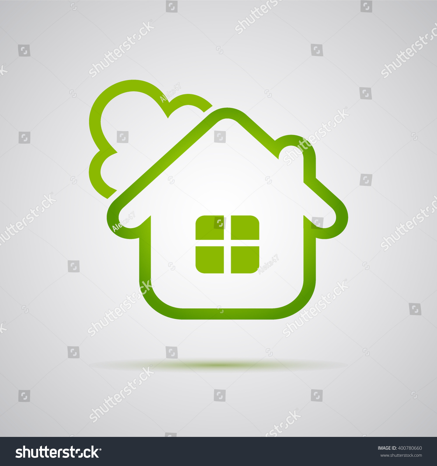 Eco House Vector Illustration Stock Vector (Royalty Free) 400780660 ...