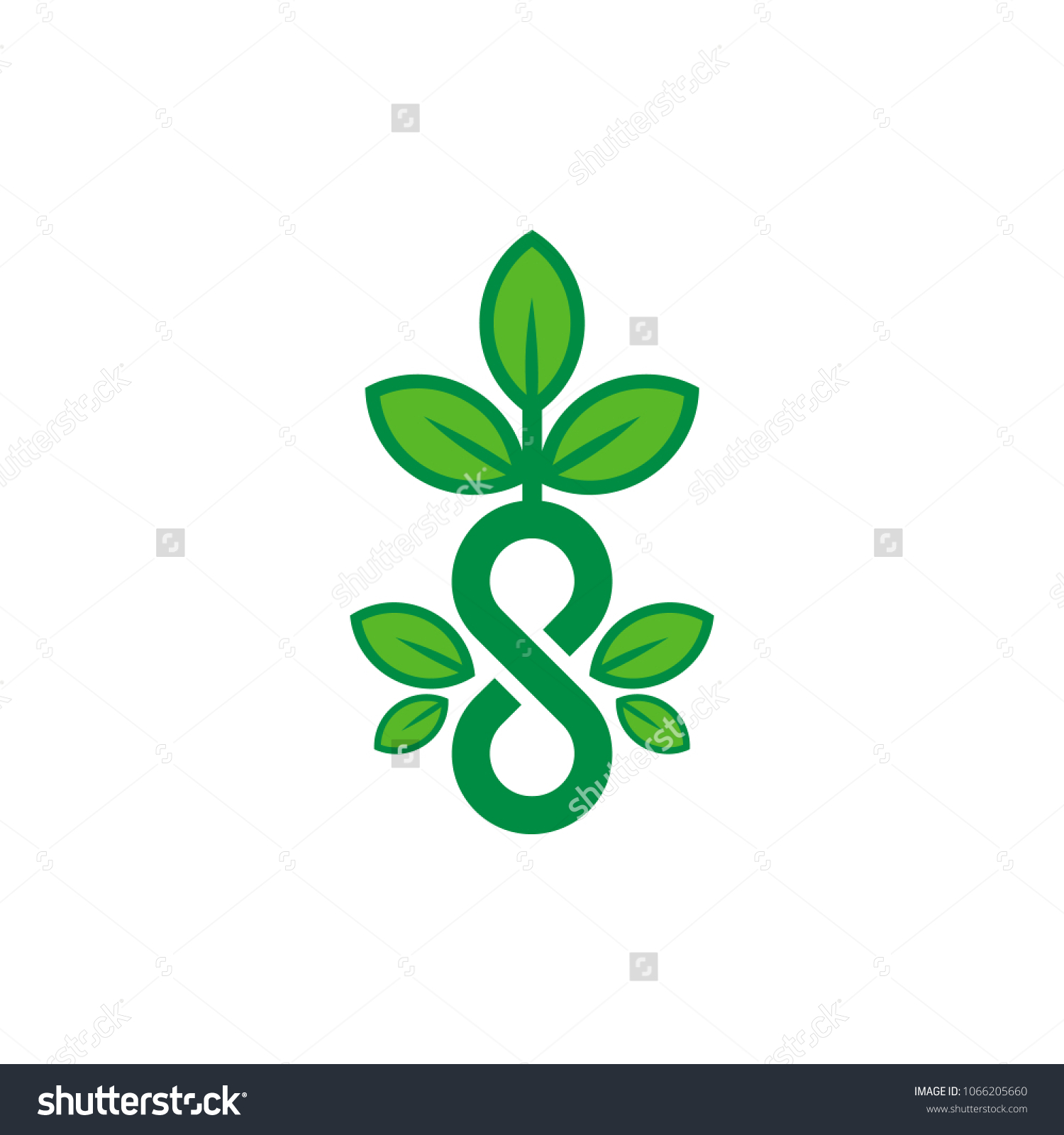 Eco Infinity Logo Icon Design Stock Vector (Royalty Free) 1066205660