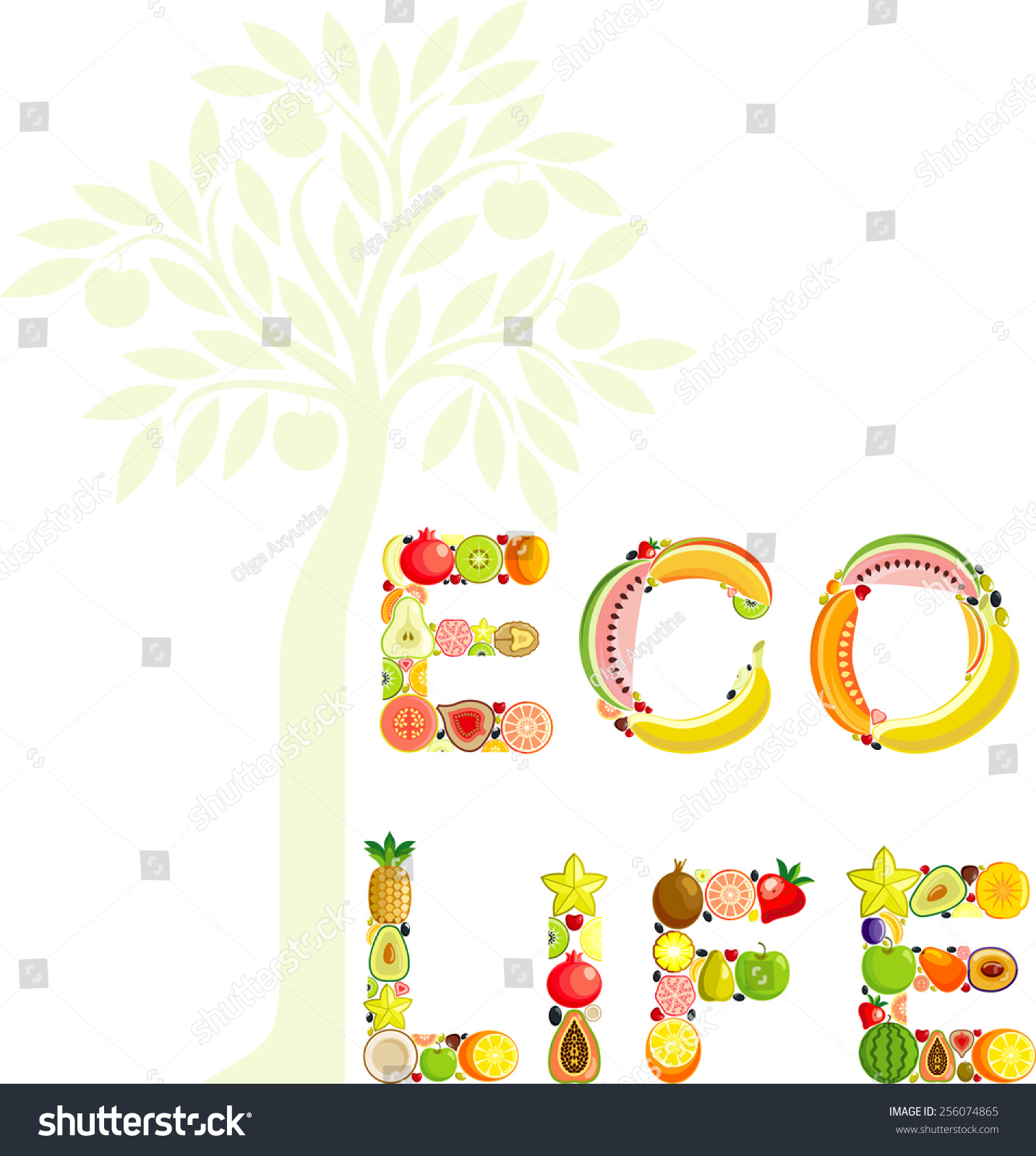 Eco Life Stock Vector (Royalty Free) 256074865 | Shutterstock
