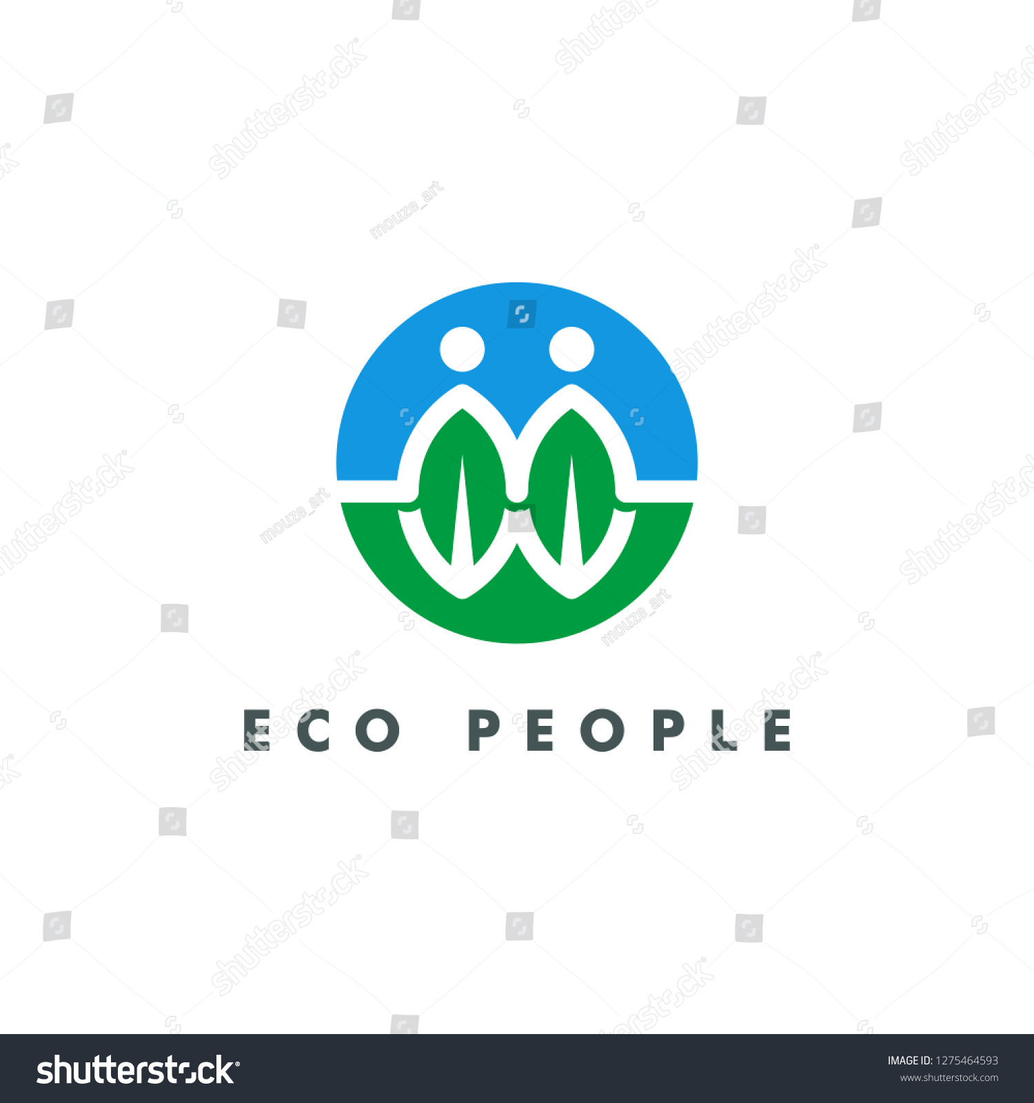 Eco People Logo Template Vector Illustration Stock Vector (Royalty Free ...