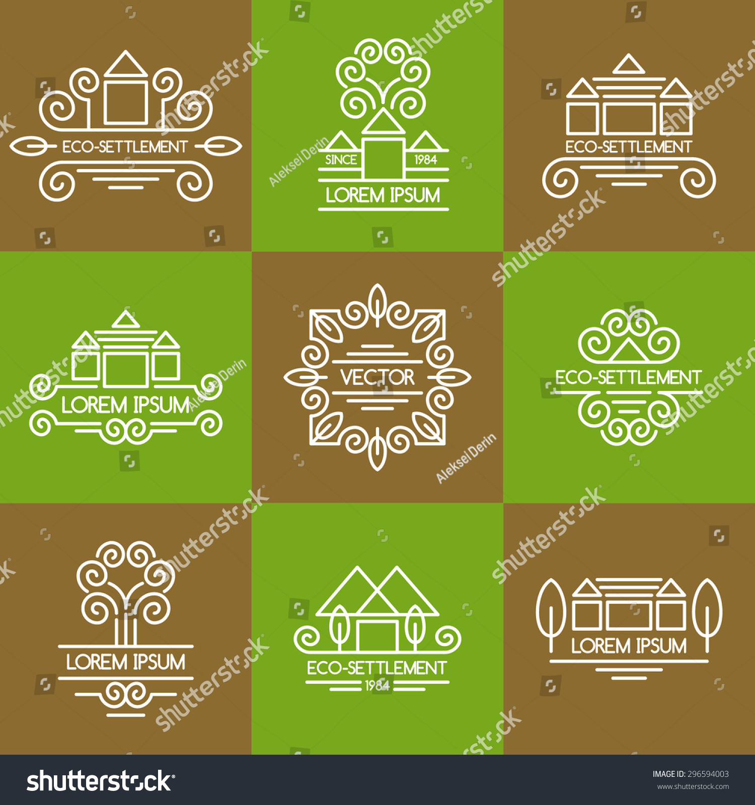 Ecosettlement Logo Design Element Stock Vector (Royalty Free) 296594003