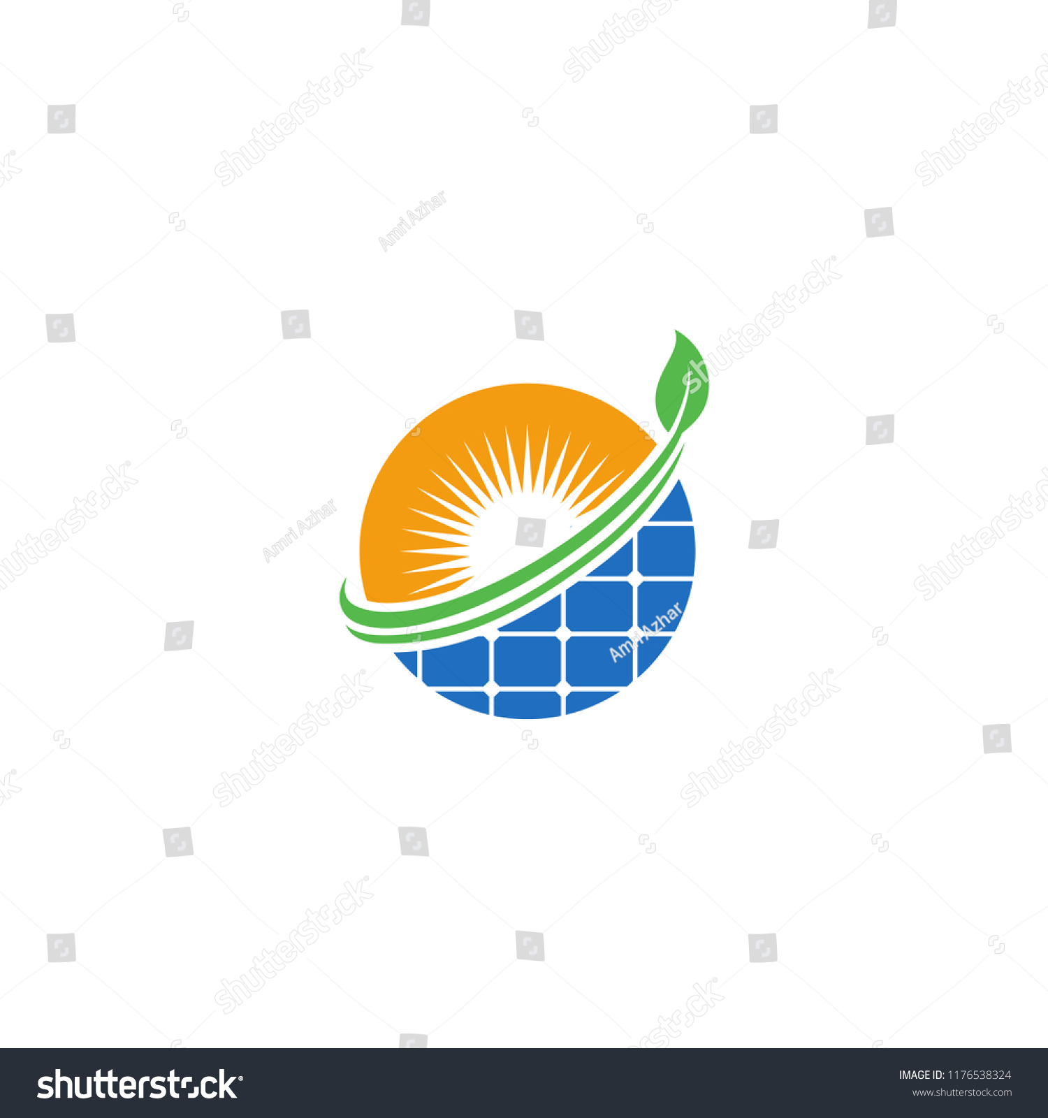 Eco Solar Energy Logo Design Vector Stock Vector (Royalty Free ...