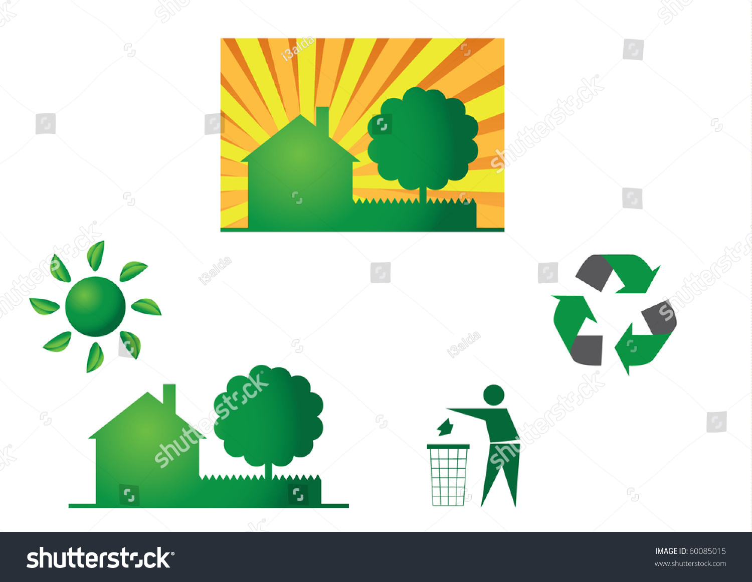 Eco Themes Illustration Stock Vector (Royalty Free) 60085015 | Shutterstock
