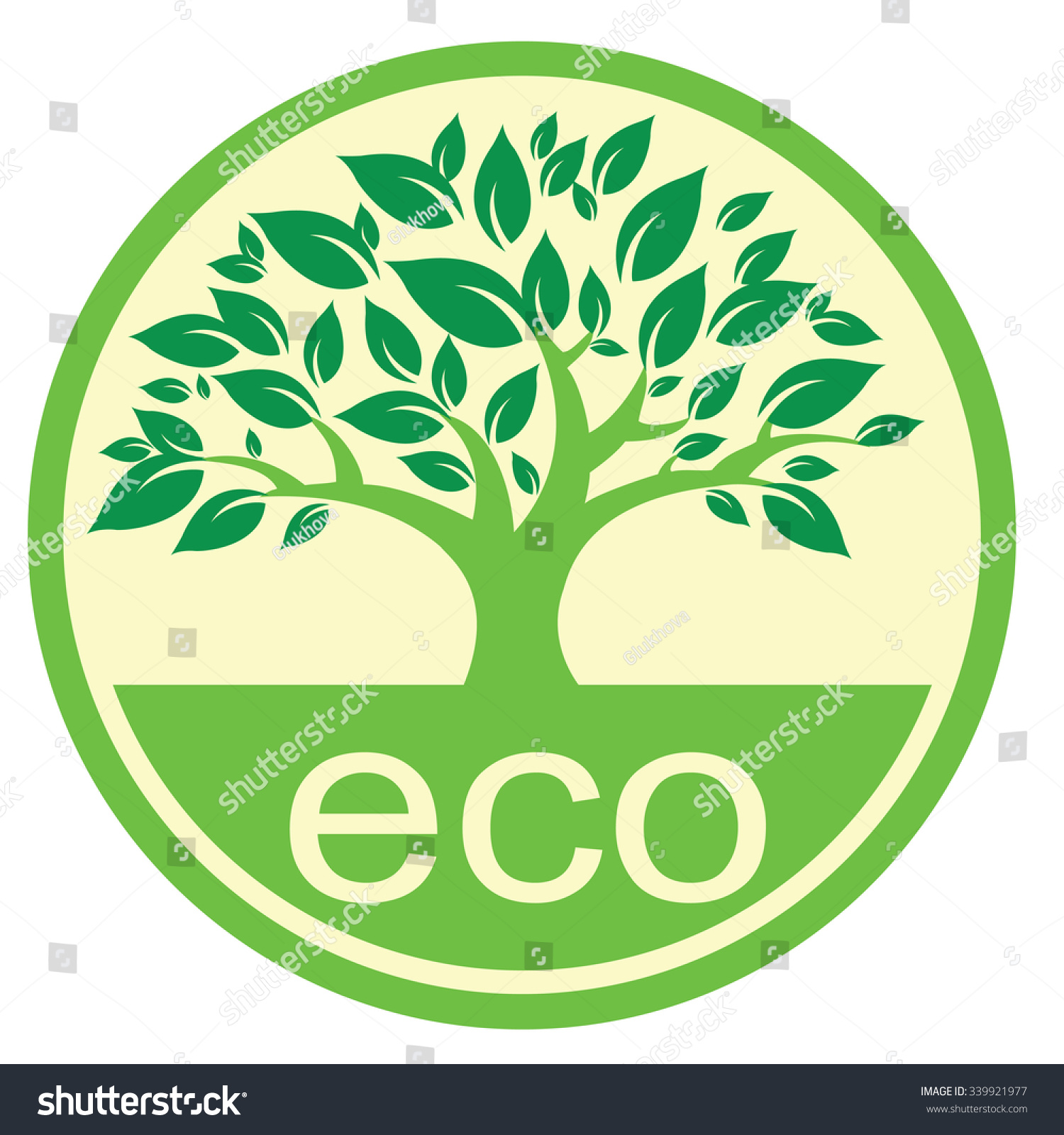 Eco Tree Logo Stock Vector (Royalty Free) 339921977