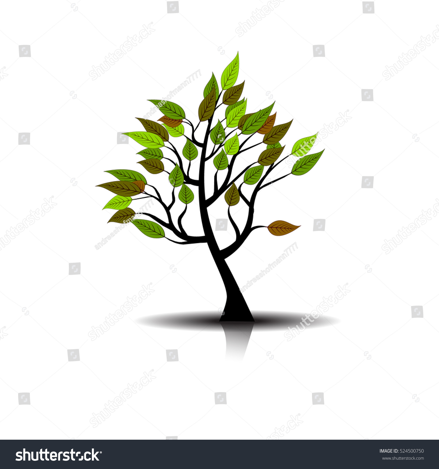 Eco Tree Vector Illustration Stock Vector (Royalty Free) 524500750