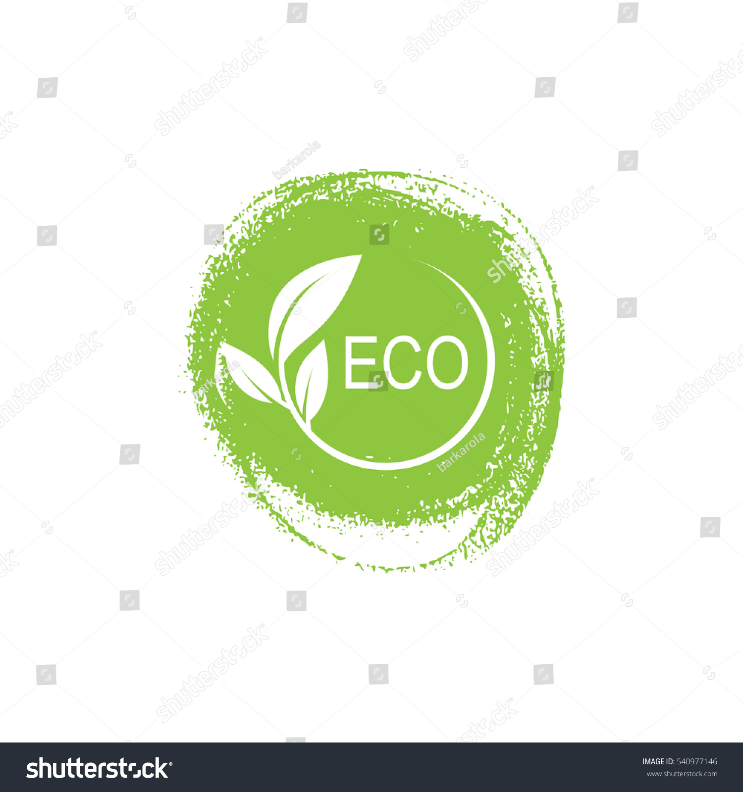 Eco Vector Logo Design On Paint: vector de stock (libre de regalías ...