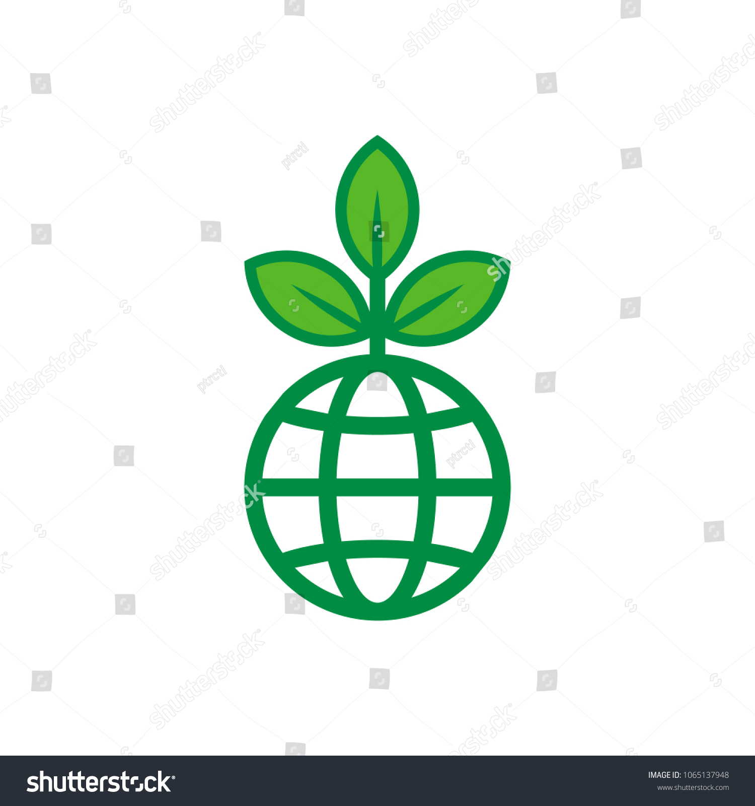 Eco World Logo Icon Design Stock Vector (Royalty Free) 1065137948