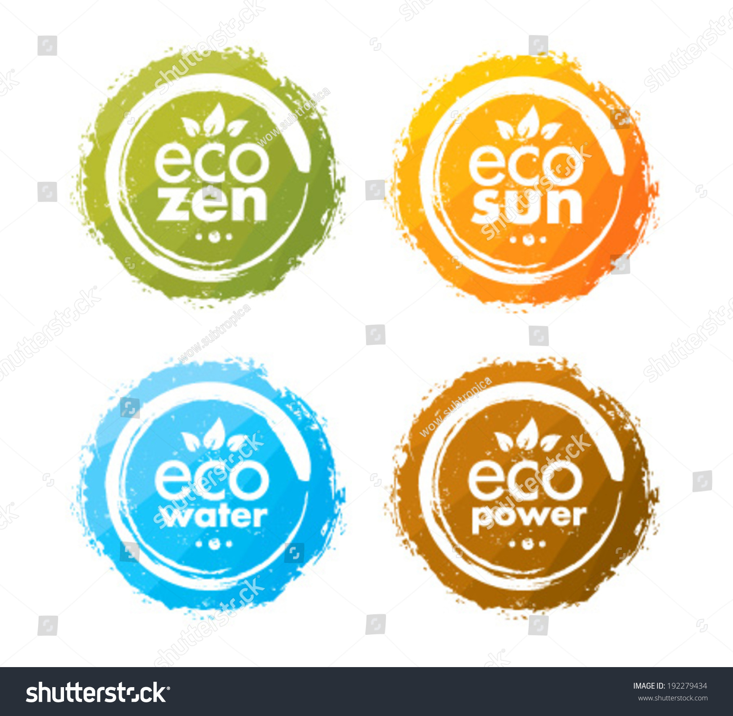 Eco Zen Organic Creative Circle Design Stock Vector (Royalty Free ...