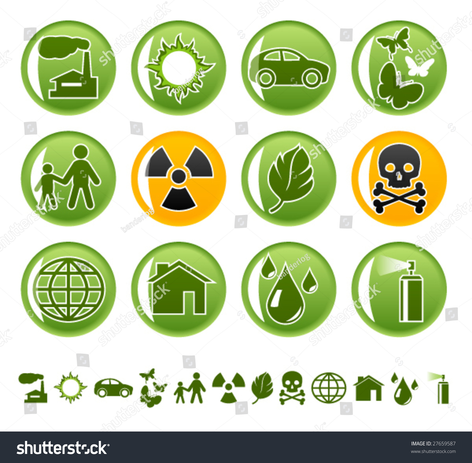 Ecological Icons Stock Vector (Royalty Free) 27659587 | Shutterstock