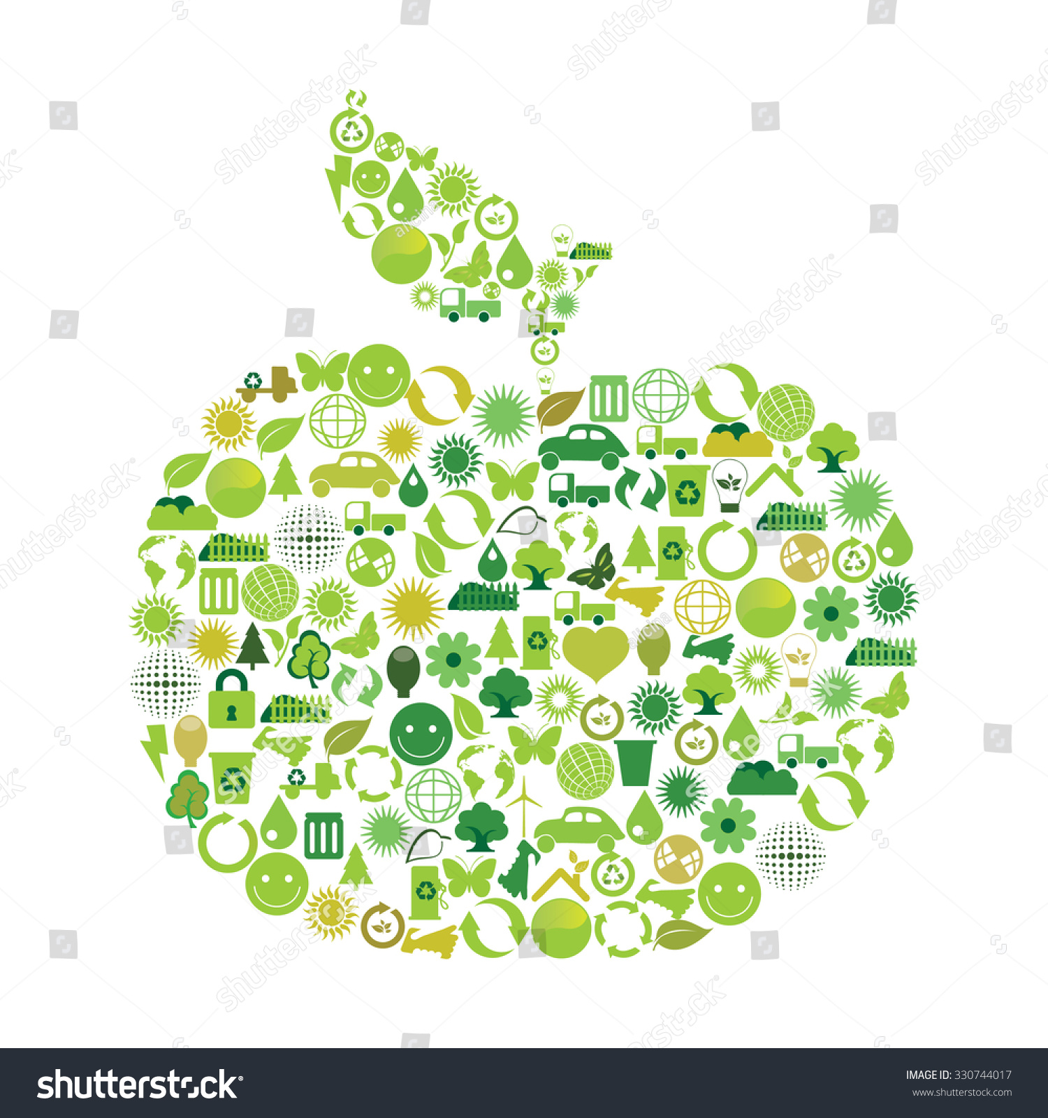 Ecological Symbols Stock Vector (Royalty Free) 330744017 | Shutterstock