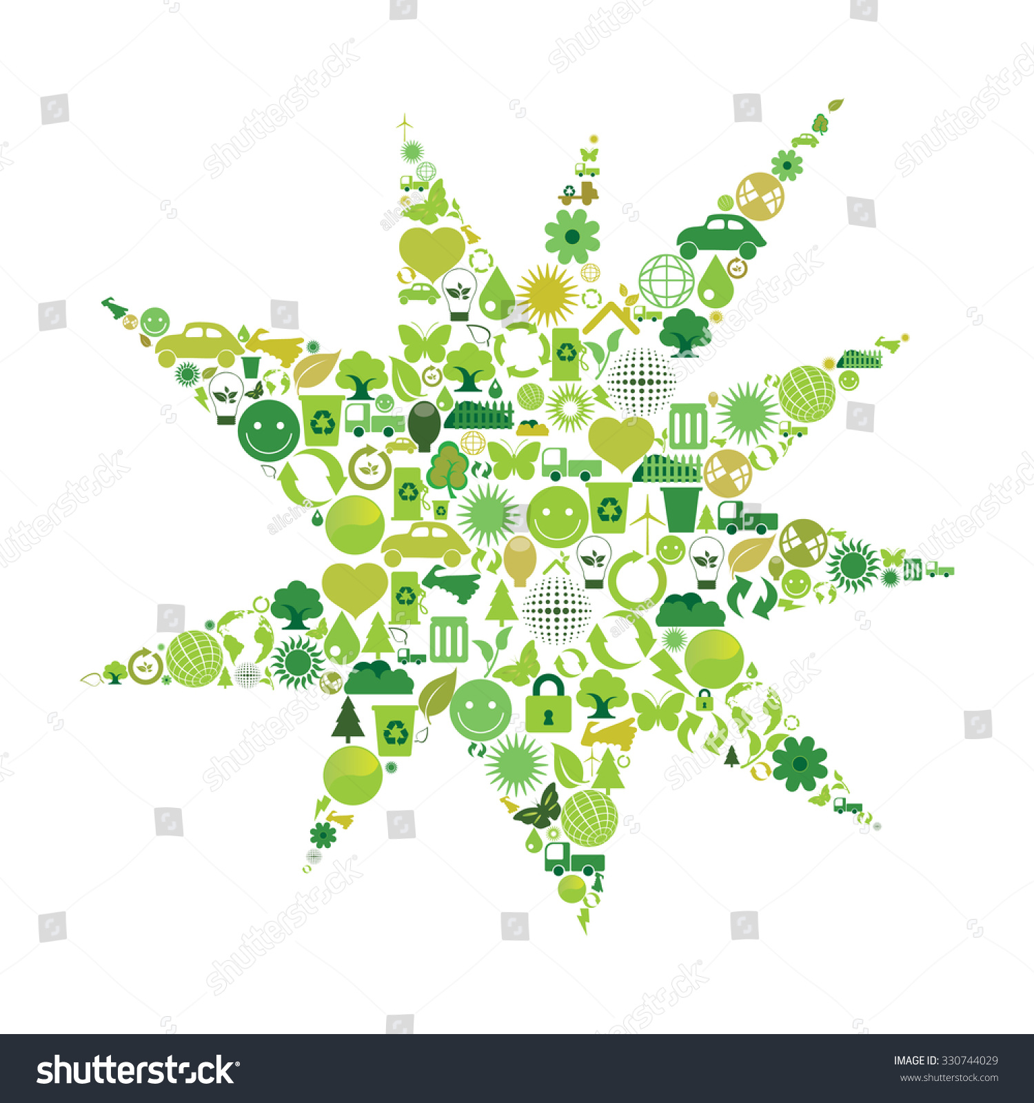 Ecological Symbols Stock Vector (Royalty Free) 330744029 | Shutterstock