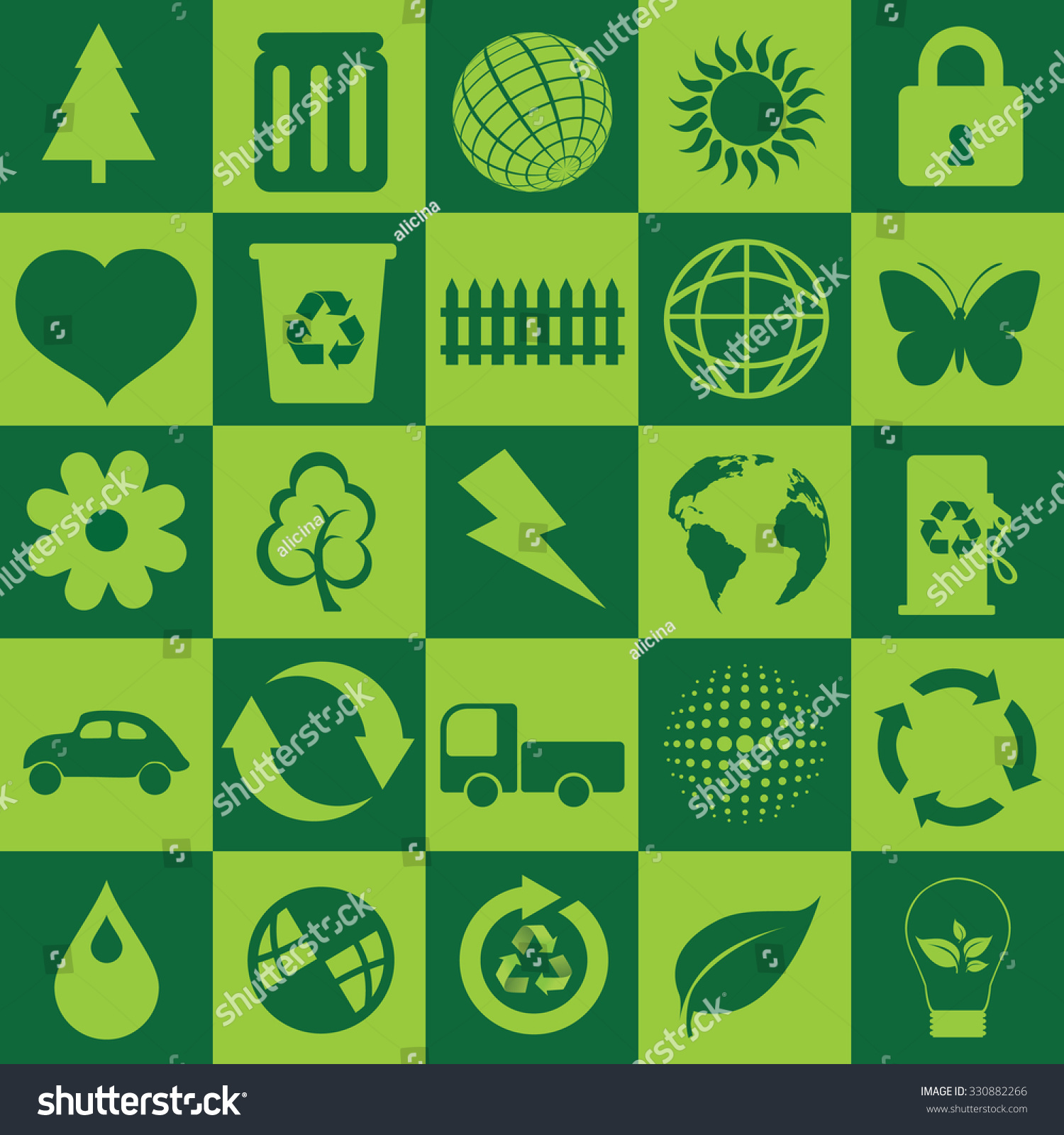 Ecological Symbols Stock Vector (Royalty Free) 330882266 | Shutterstock